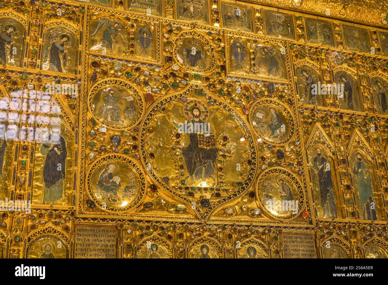 Goldenes Altarbild Pala doro, Innenraum, Markusdom, Basilica di San Marco, Piazza San Marco ...