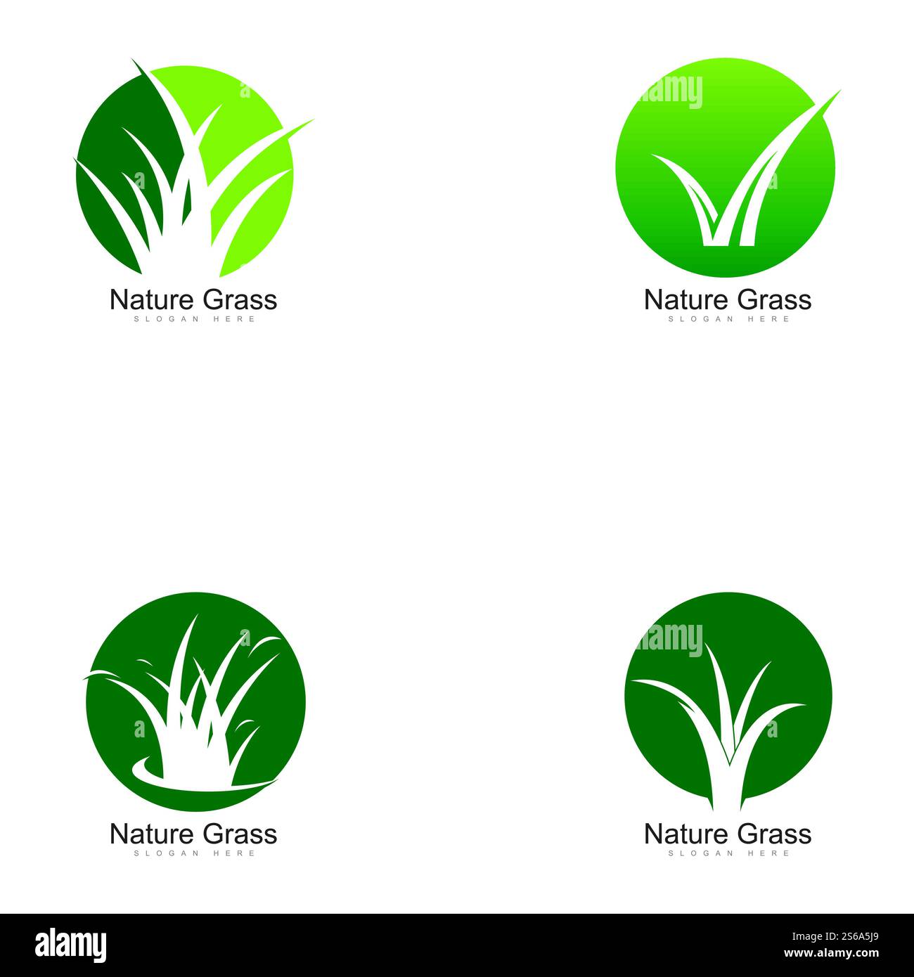 Nature Grass logo design vector Creative Grass logo design Template ...