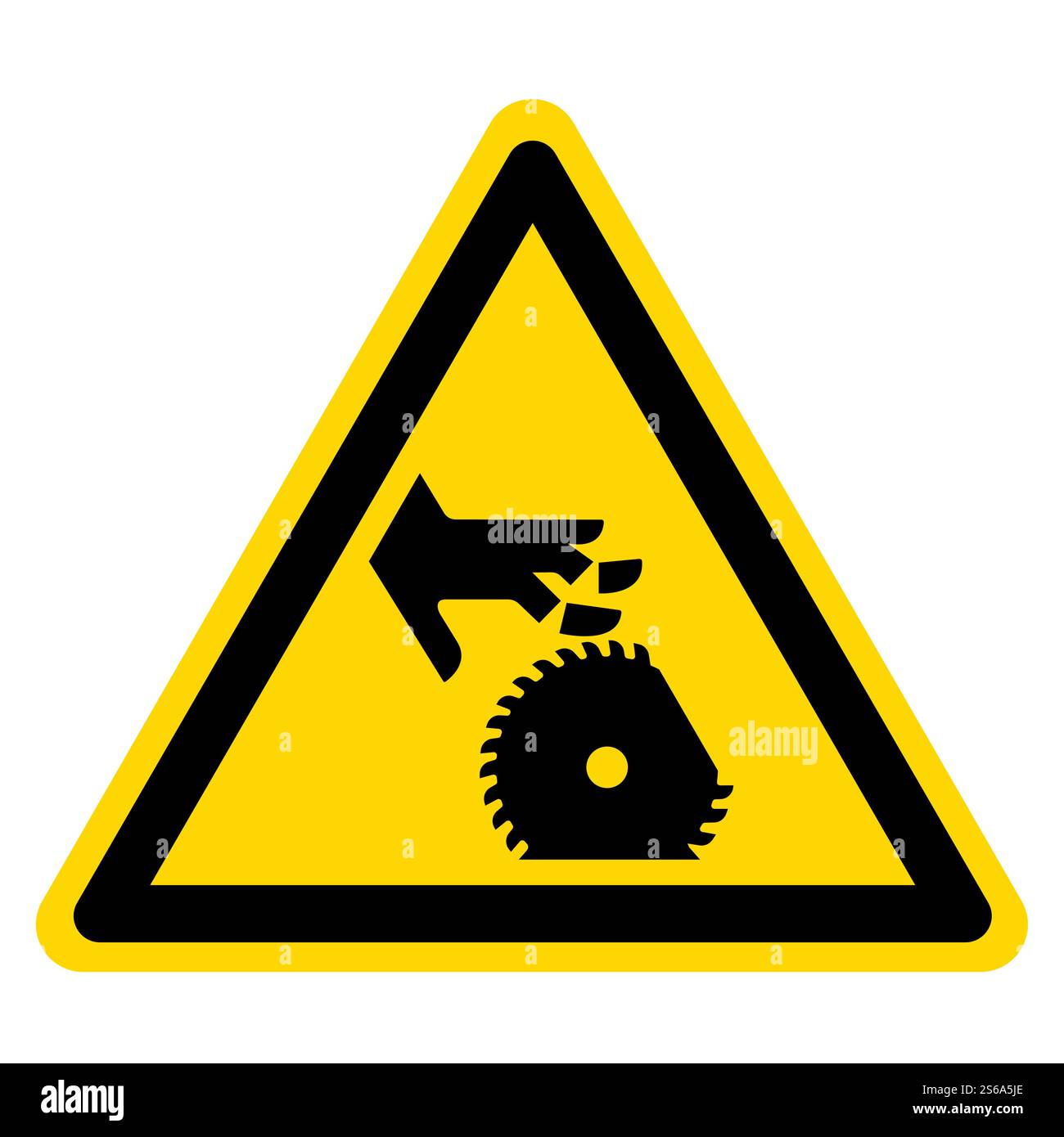 Cutting Of Fingers Or Hand Rotating Blade Symbol Sign Isolate On White ...