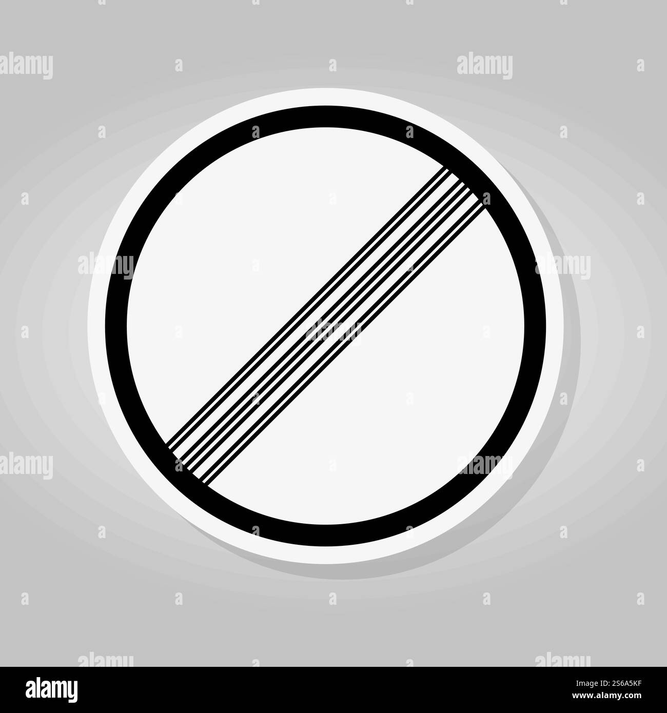 End Of all Restriction Traffic Road Symbol Sign Isolate On White ...