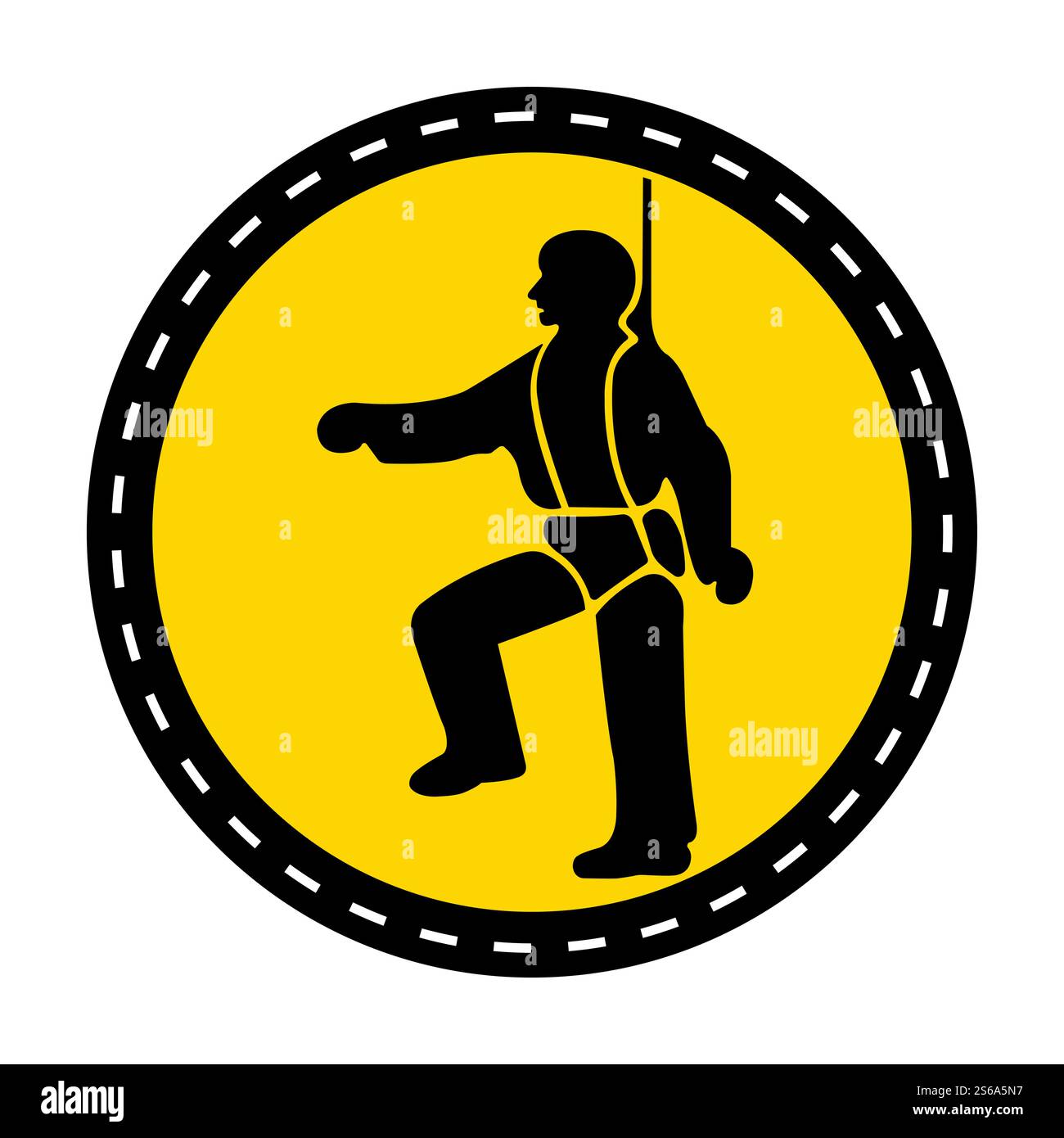 PPE Icon.Safety Harness Must Be Worn Symbols Sign Isolate On White ...