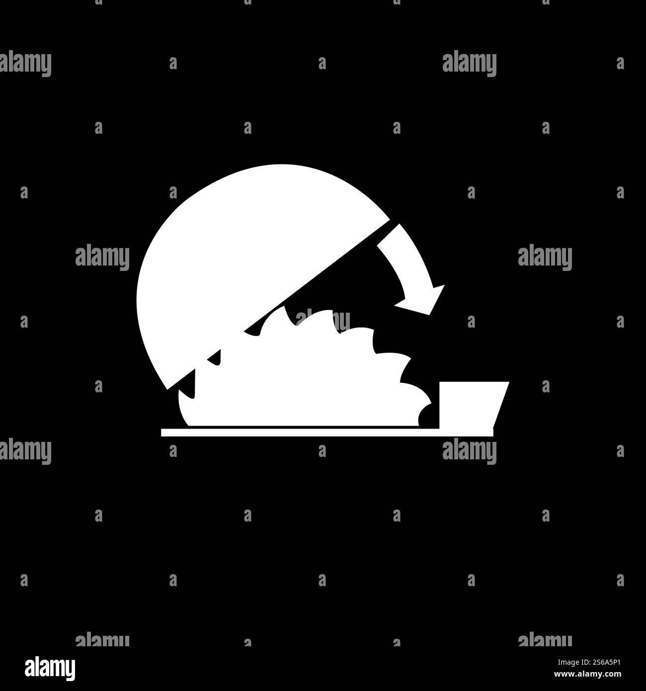 Symbol Use Adjustable Guard Isolate Isolate On Black Background,Vector ...