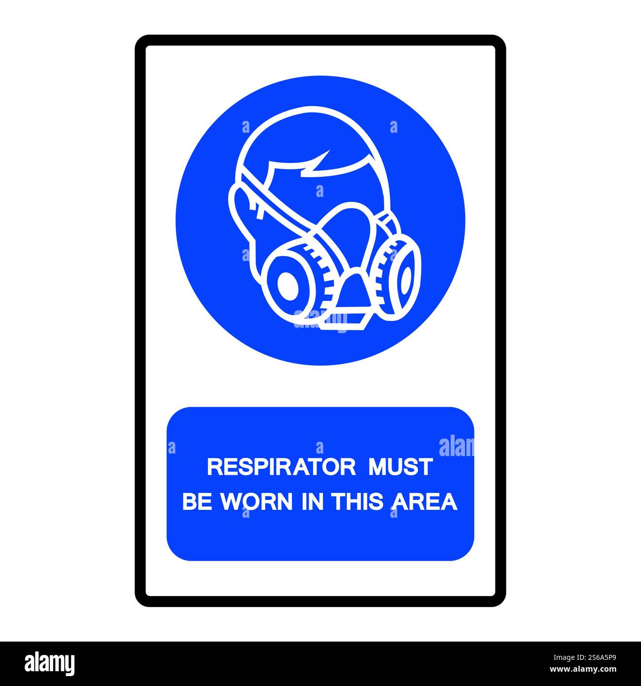 Respirator Must Be Worn In This Area Symbol Sign Isolate on White ...