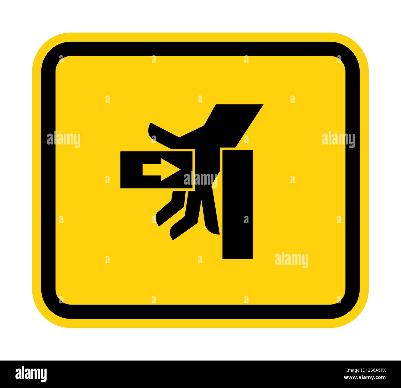 Hand Crush Force From Left Symbol Sign Isolate on White Background ...