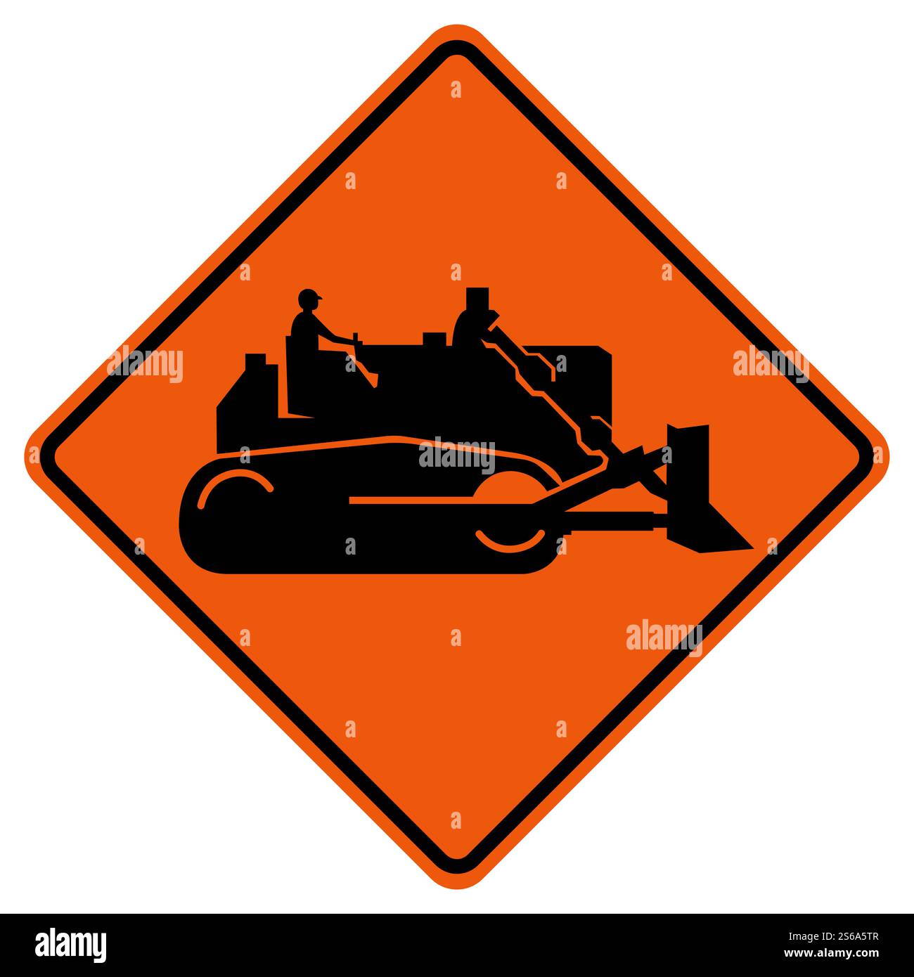 Construction Machinery Traffic Road Symbol Sign Isolate on White ...