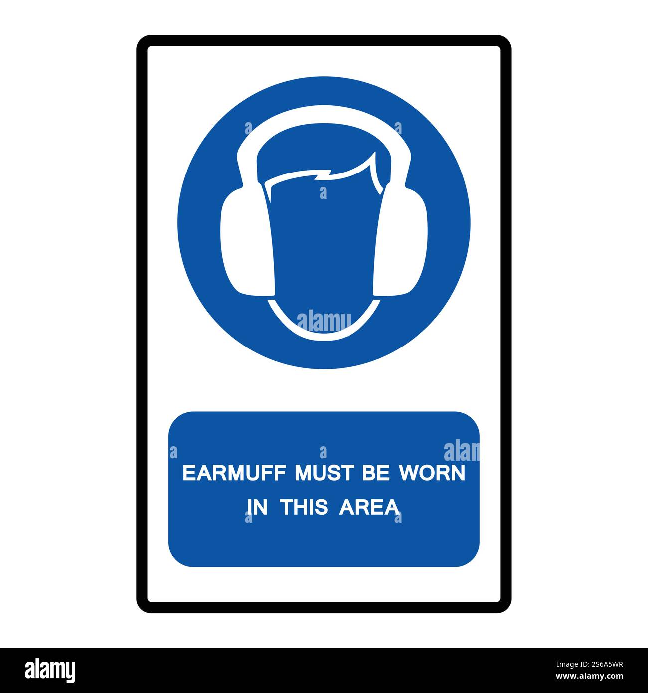 Earmuff Must Be Worn In This Area Symbol Sign Isolate on White ...