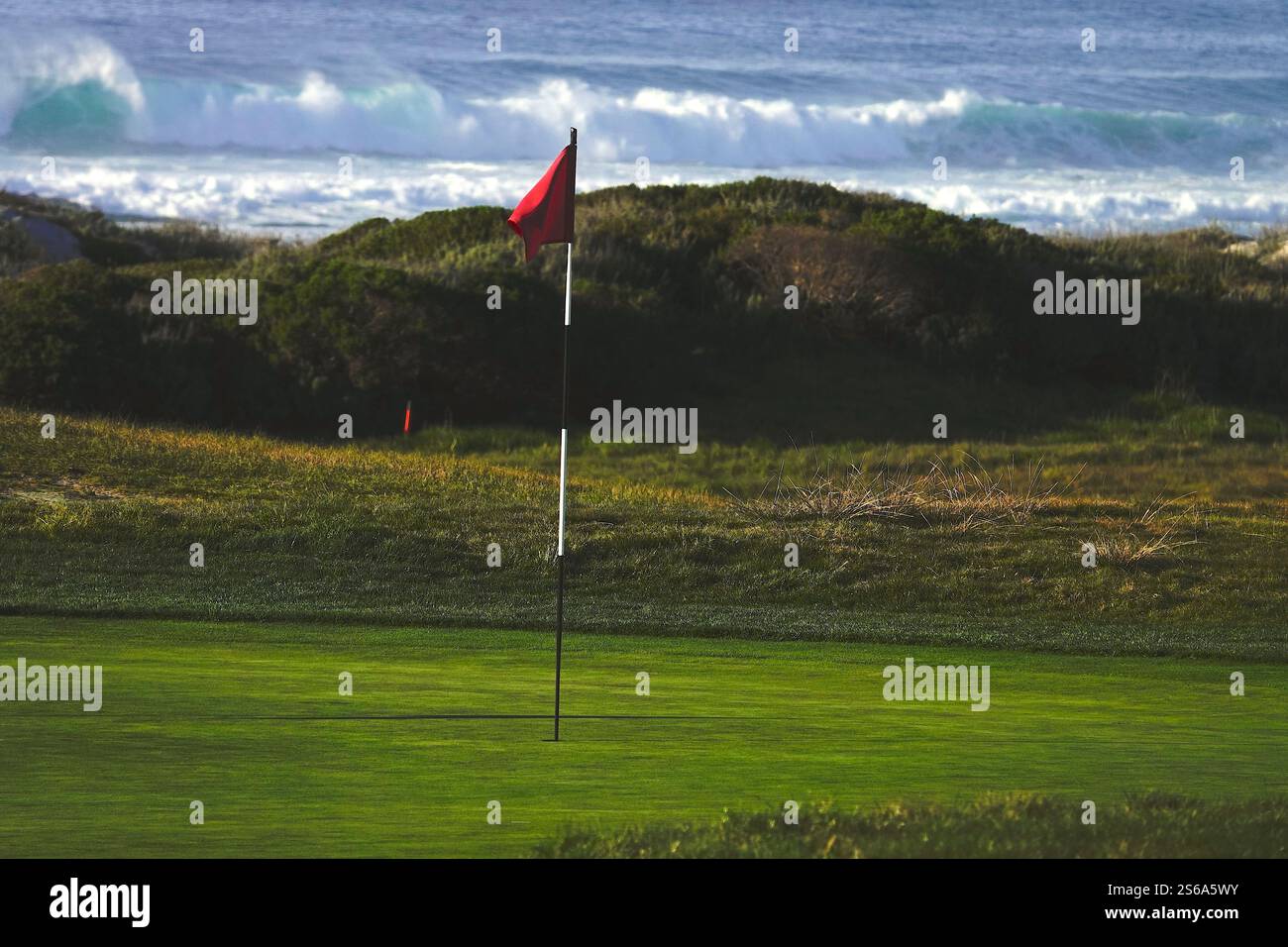 Pebble Beach, California, USA - January 12th, 2025 Generic seaside golf ...