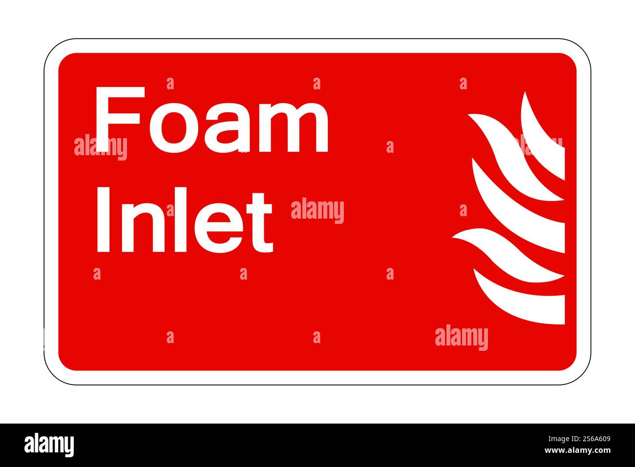 Fire Foam Inlet Safety Symbol Sign on white background,Vector ...