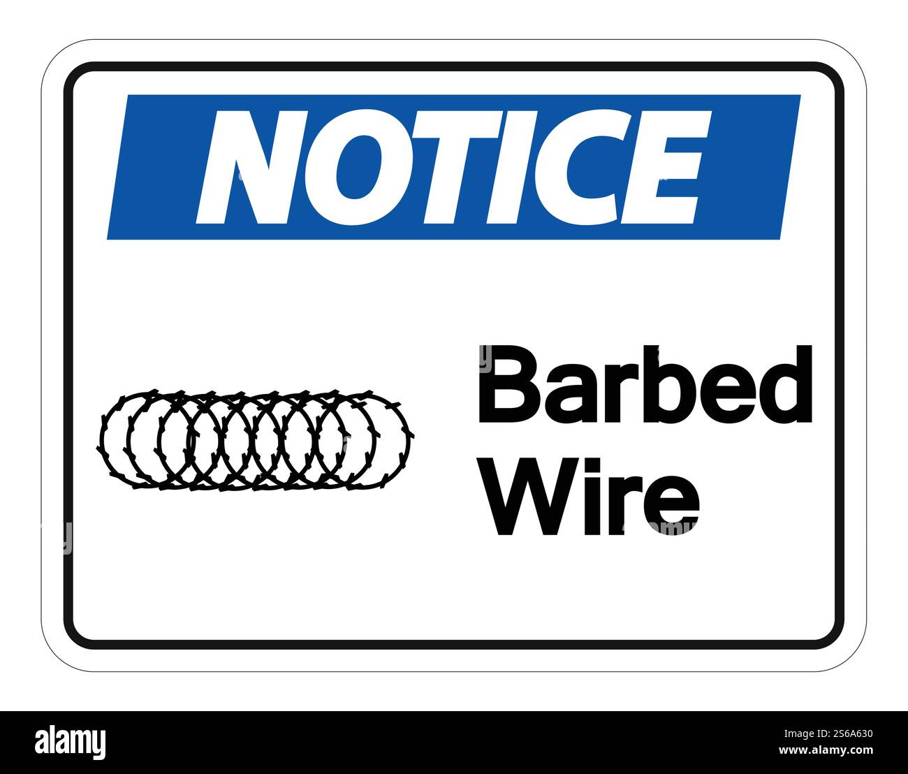 Notice Barbed Wire Symbol Sign On White Background,Vector Illustration ...
