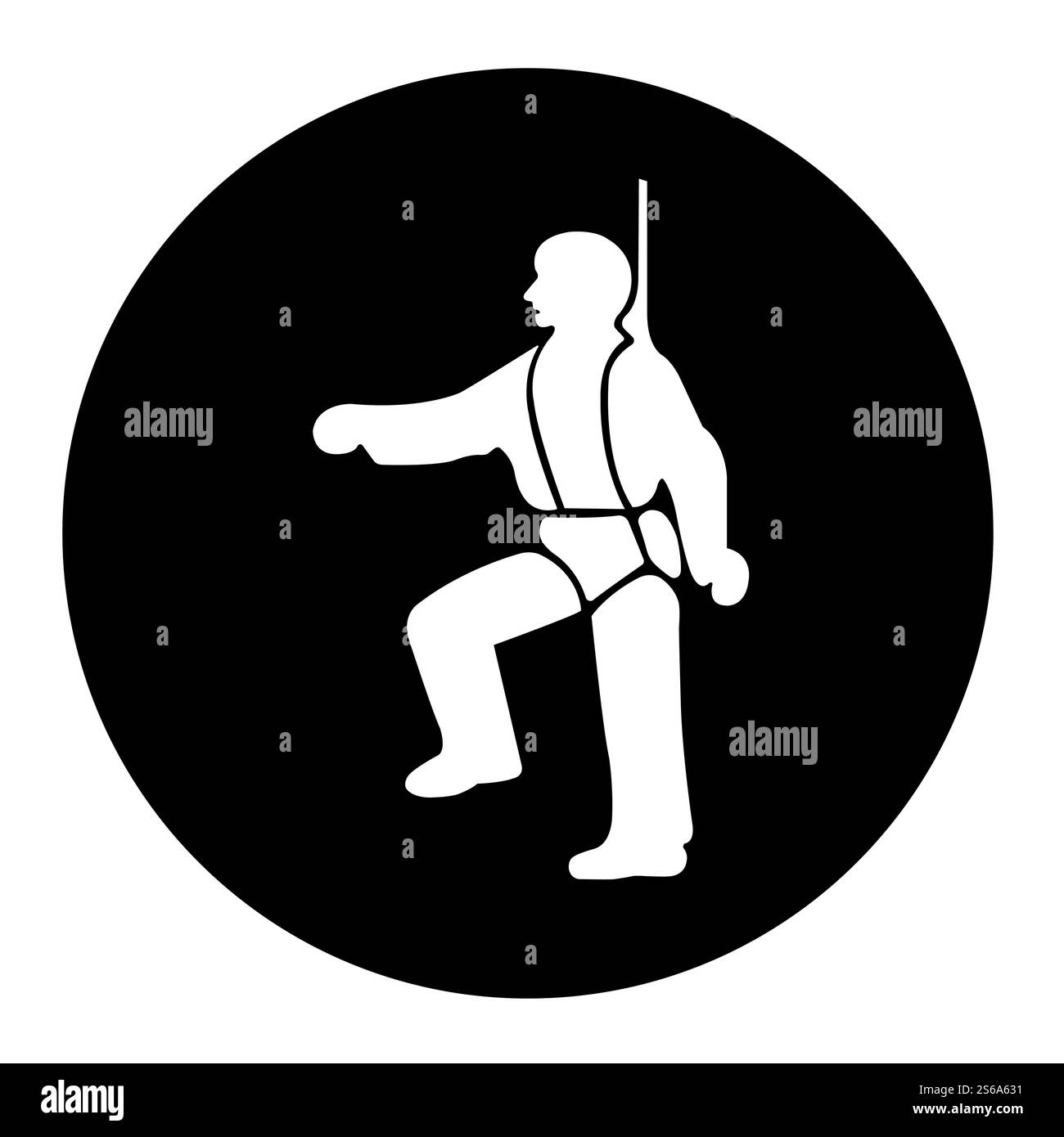 PPE Icon.Safety Harness Must Be Worn Symbols Sign Isolate On White ...