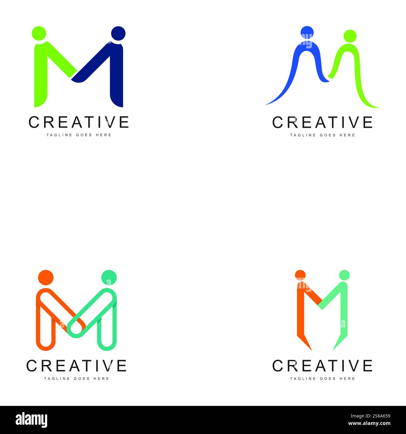 partnership humanity letter m vector logo Stock Vector Image & Art - Alamy