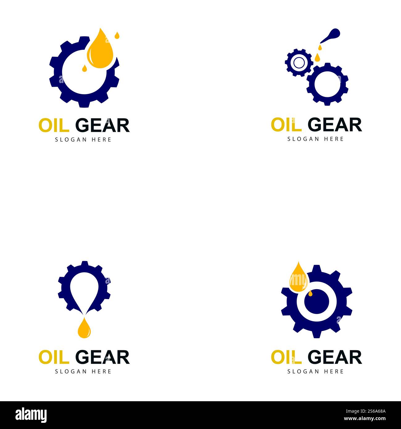 motor oil logo. drop lubricant and gear. vector illustration Stock ...