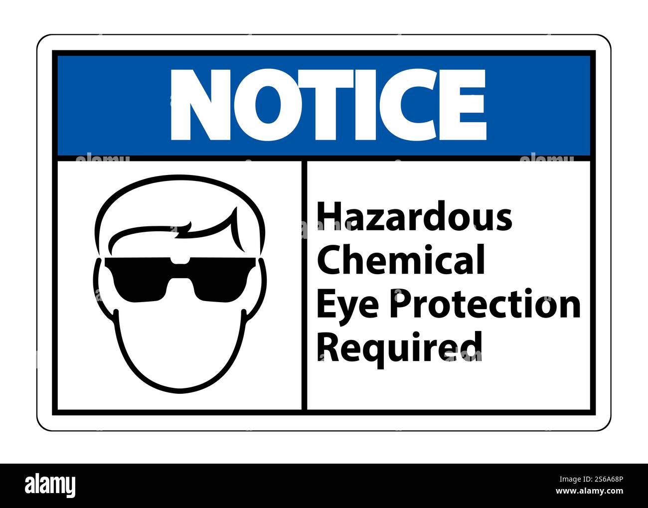 Hazardous Chemical Eye Protection Required Symbol Sign Isolate on White ...