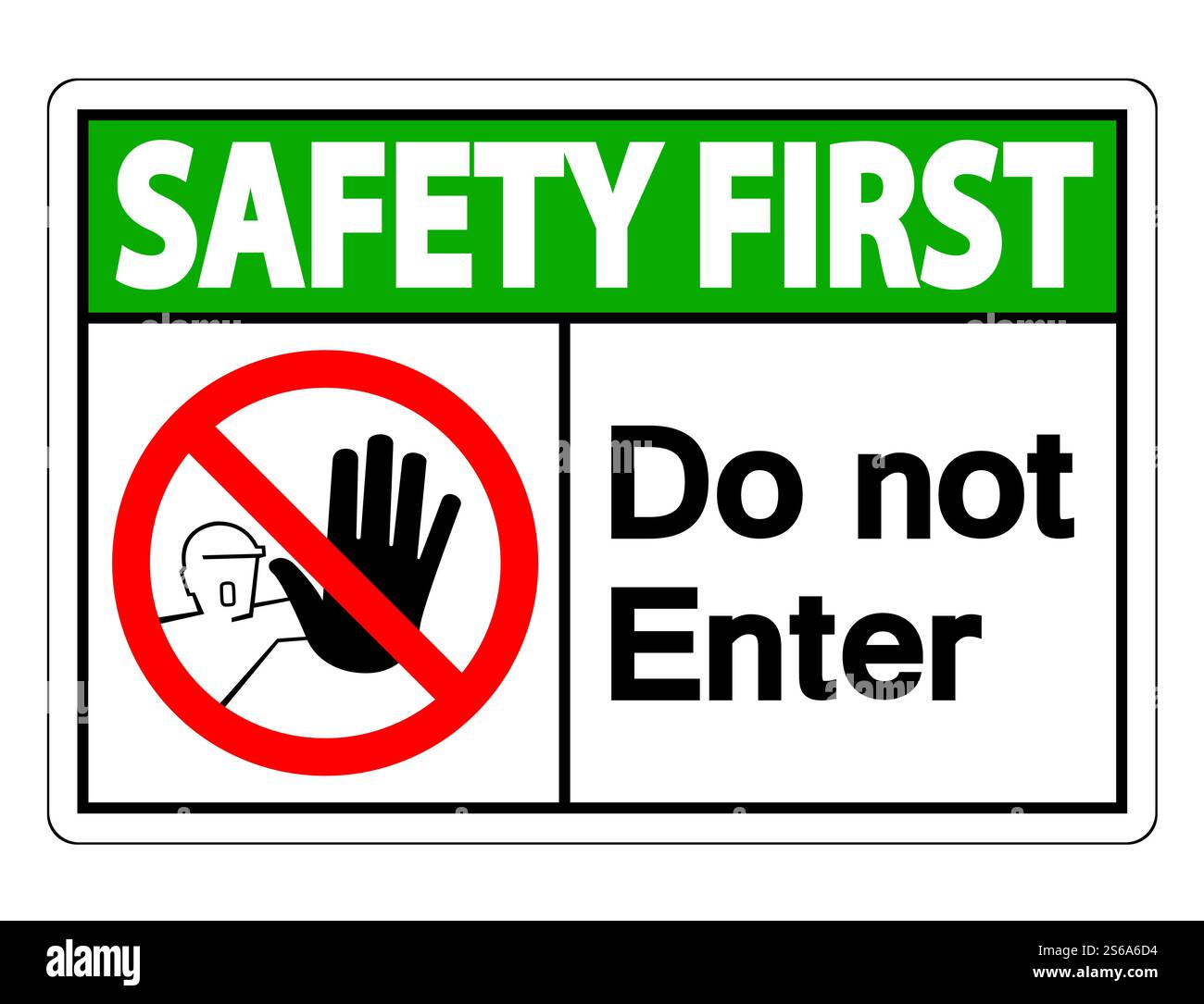 Safety First Do Not Enter Symbol Sign Isolate On White Background ...