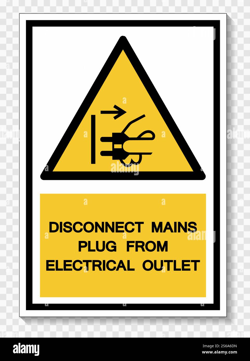Disconnect Mains Plug From Electrical Outlet Symbol Sign Isolate On ...