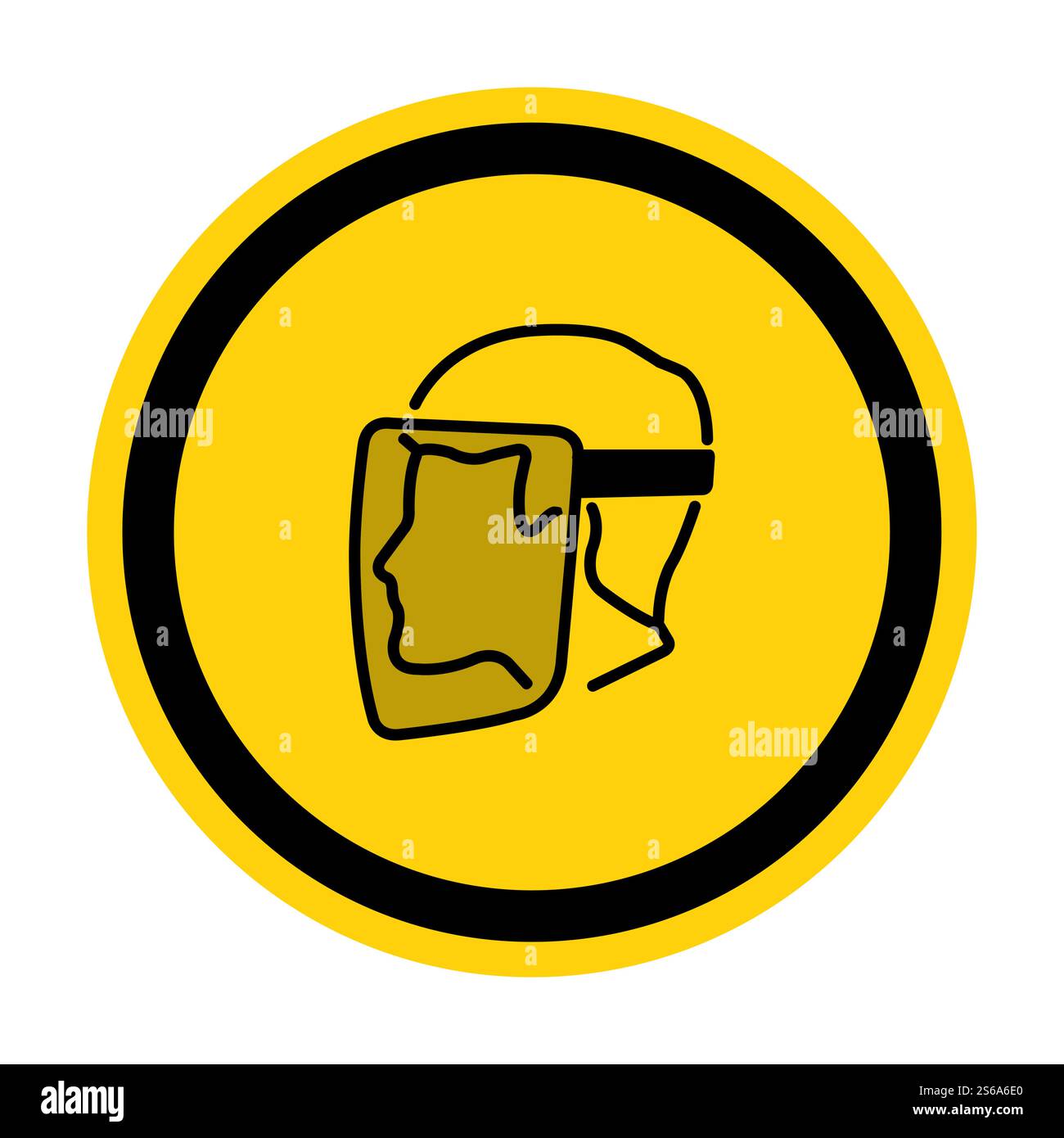 Symbol Face Shield Must Be Worn sign Isolate On White Background,Vector ...