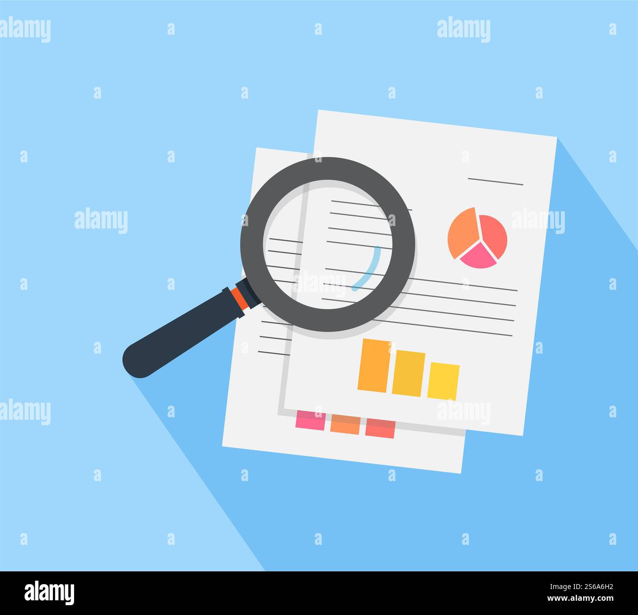 Investigation and analysis vector illustration Stock Photo - Alamy