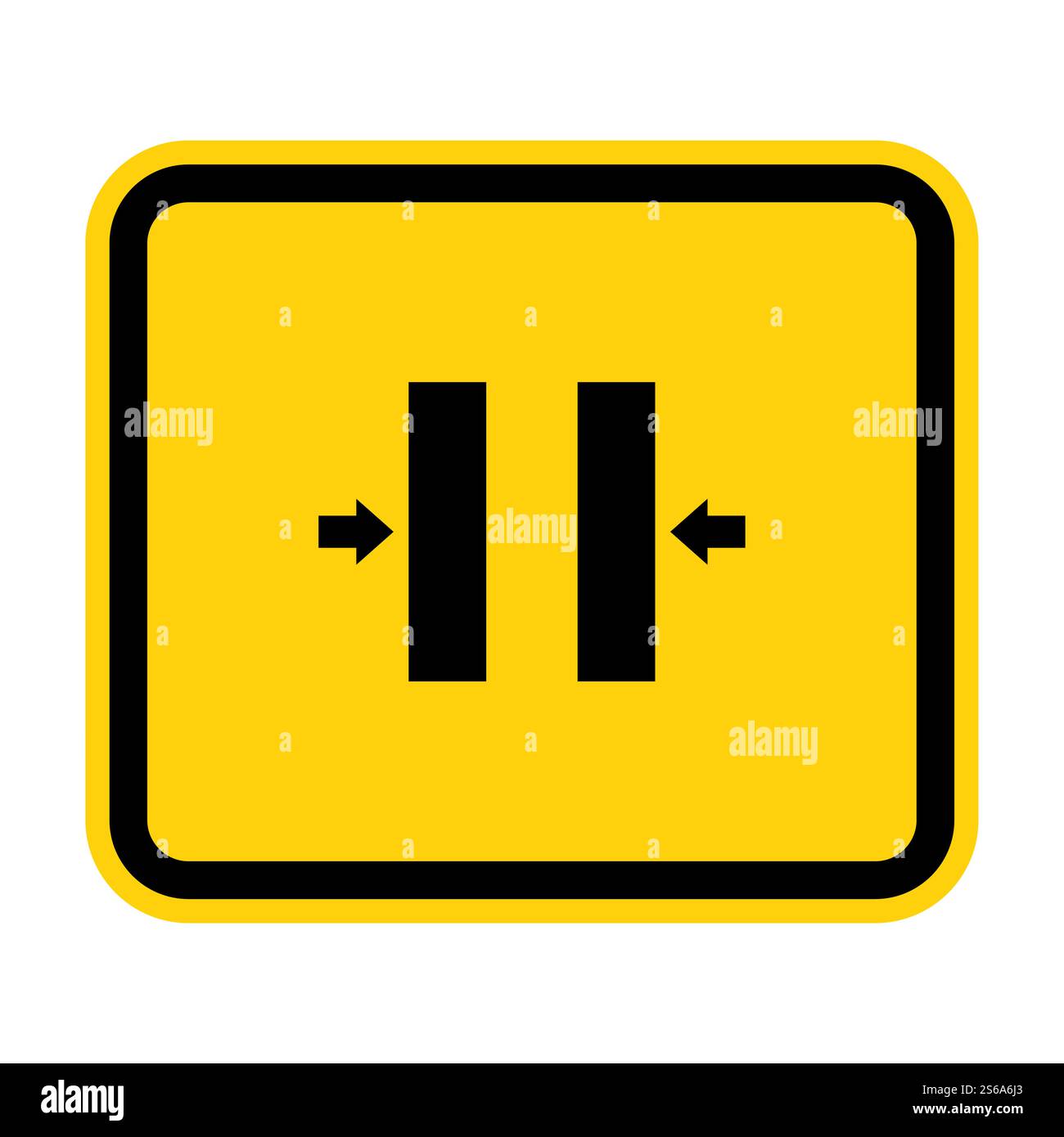 Crush Hazard Closing Mold Symbol Sign Isolate on White Background ...