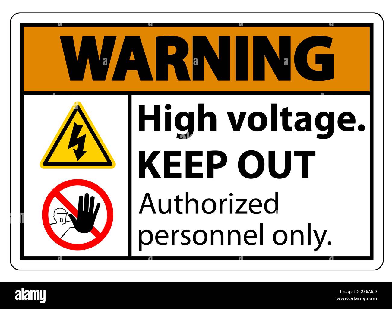 Warning High Voltage Keep Out Sign Isolate On White Background,Vector ...