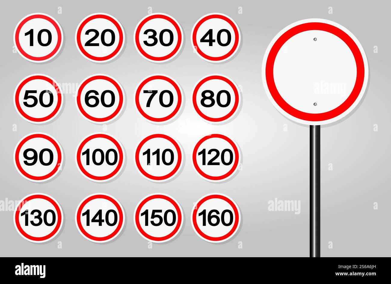 Speed Limit Signs Set Isolate On White Background,Vector Illustration Stock Vector Image & Art ...