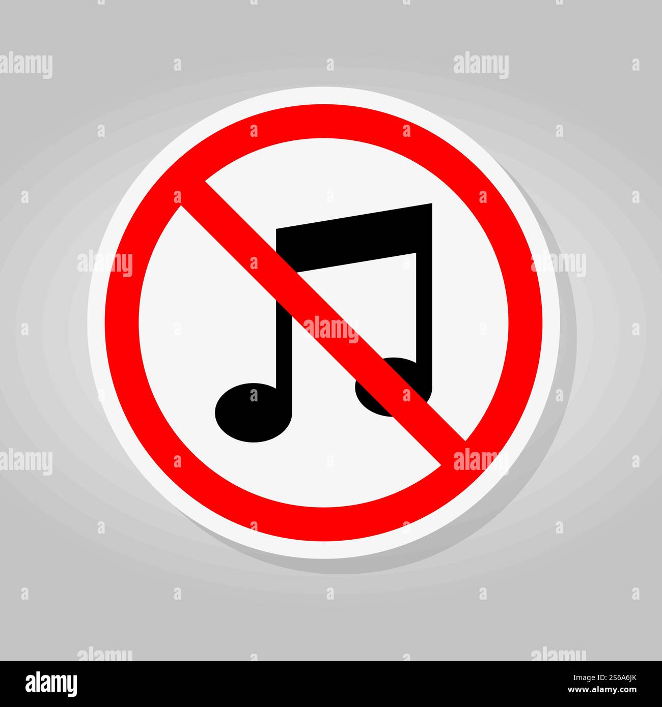 No Music Sing Isolate On White Background,Vector Illustration Stock ...