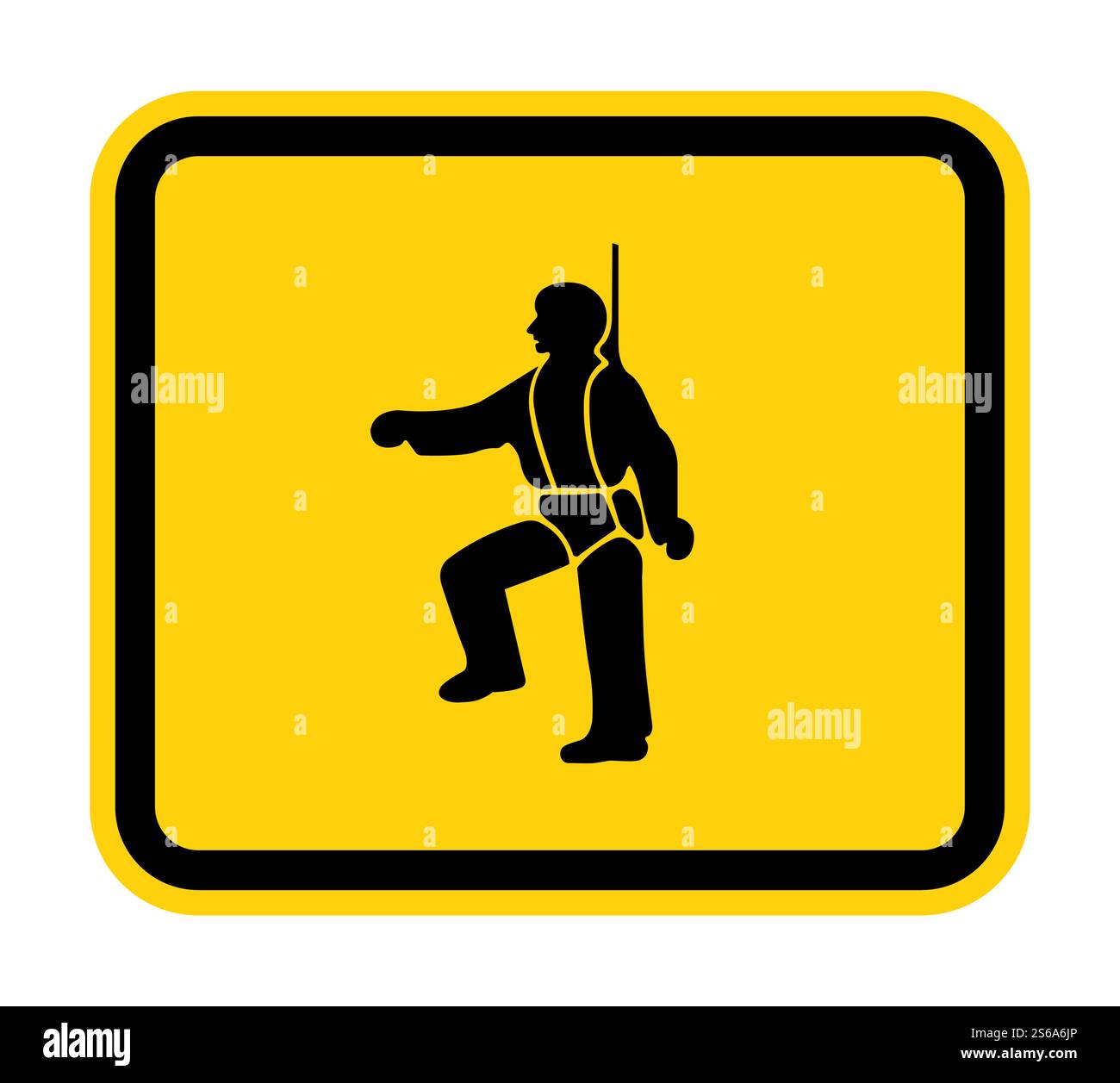 PPE Icon.Safety Harness Must Be Worn Symbols Sign Isolate On White ...