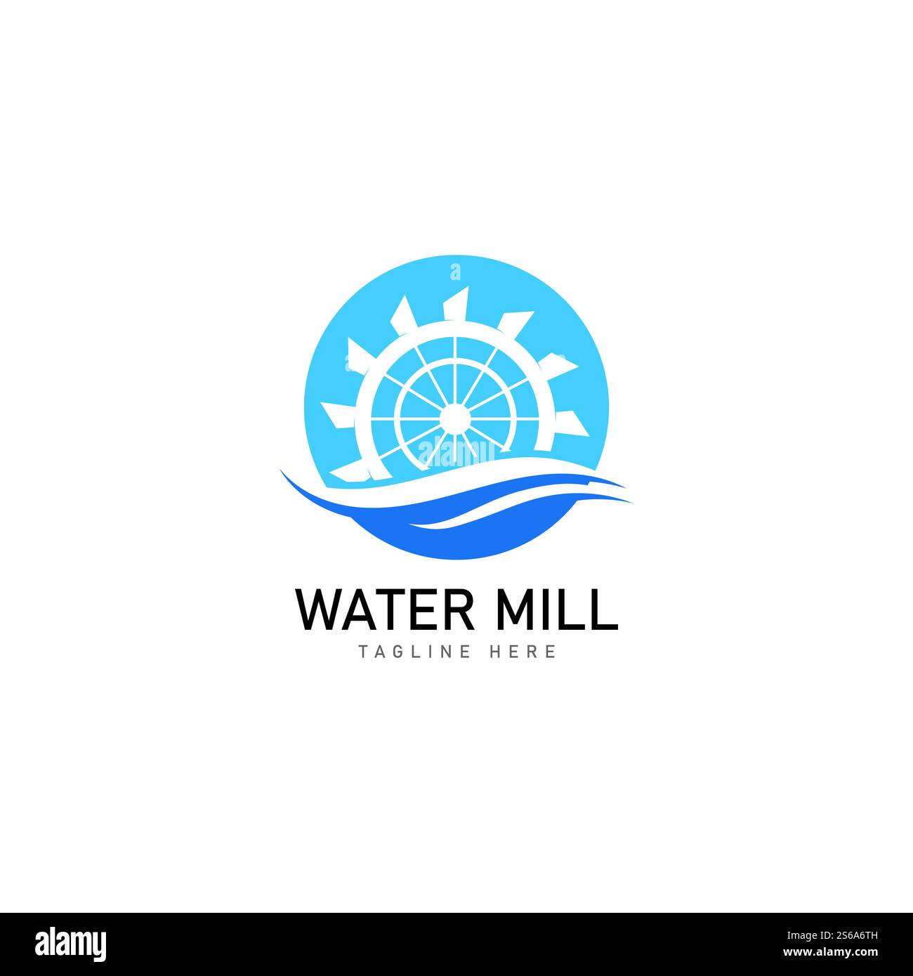 Water mill logo vector icon concept illustration design Stock Vector ...