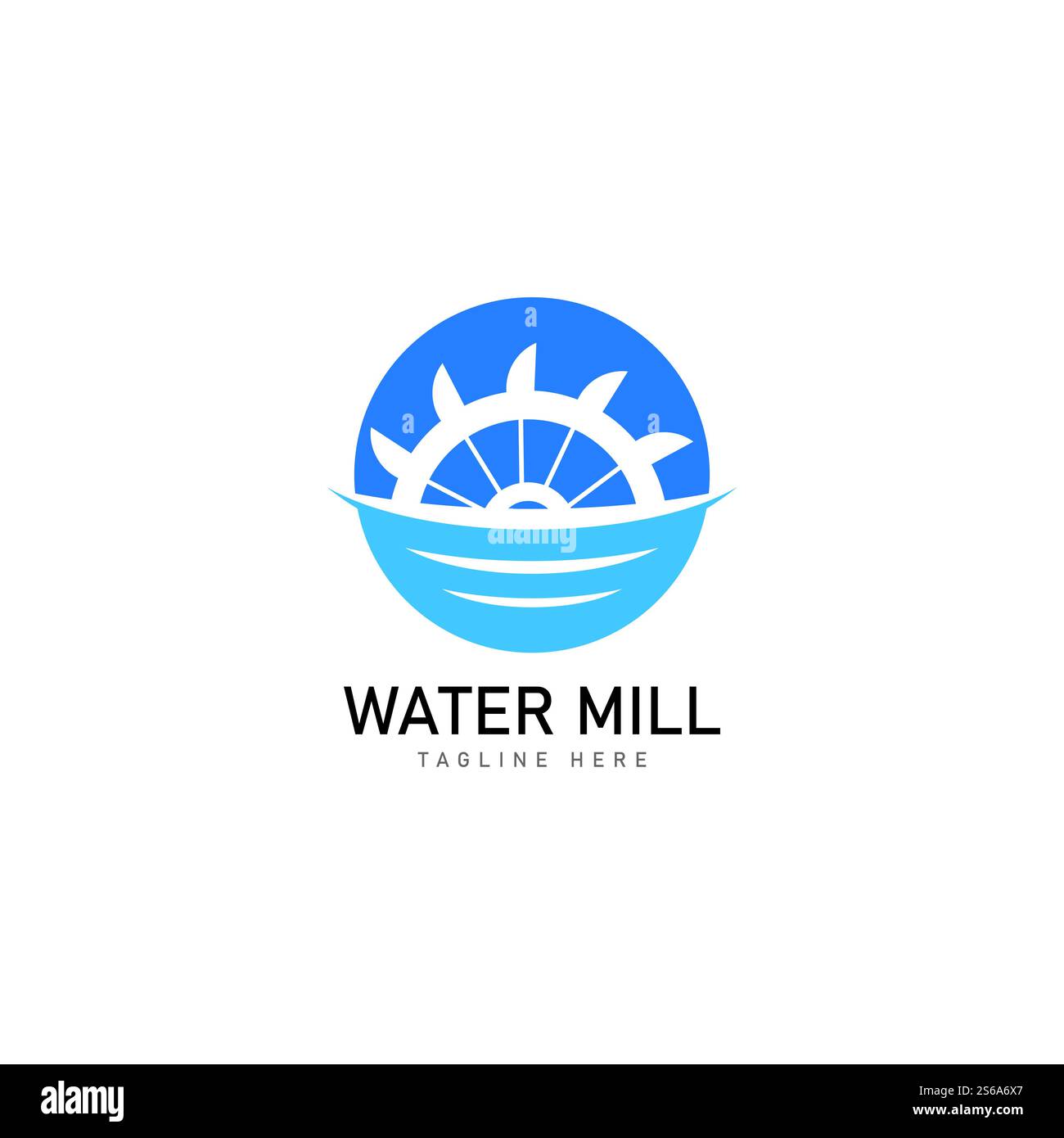 Water mill logo vector icon concept illustration design Stock Vector ...