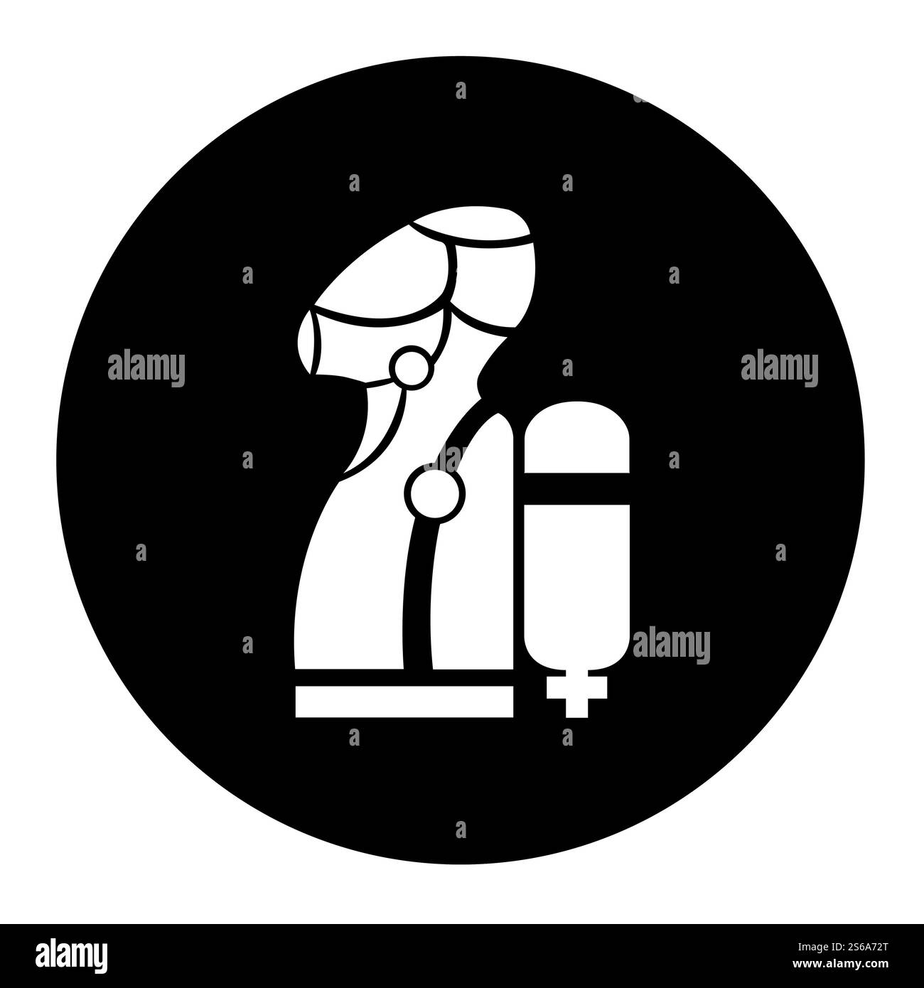 Wear SCBA (Self Contained Breathing Apparatus) Symbol Isolate On White ...