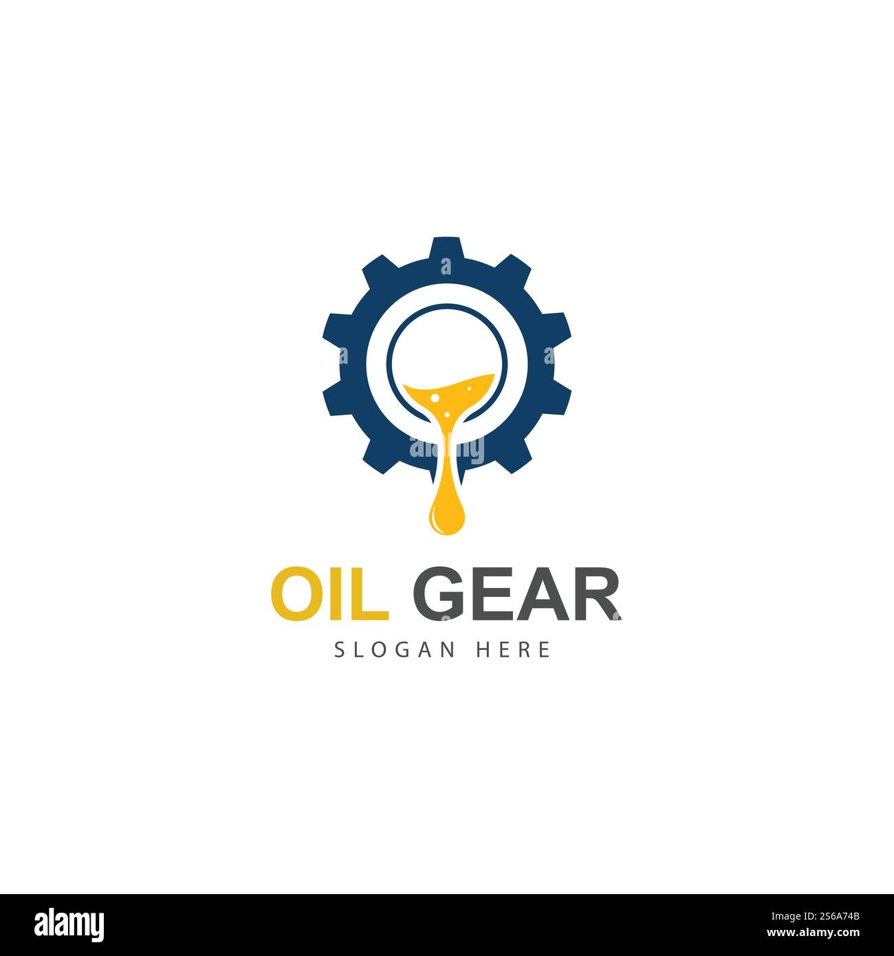 motor oil logo. drop lubricant and gear. vector illustration Stock ...