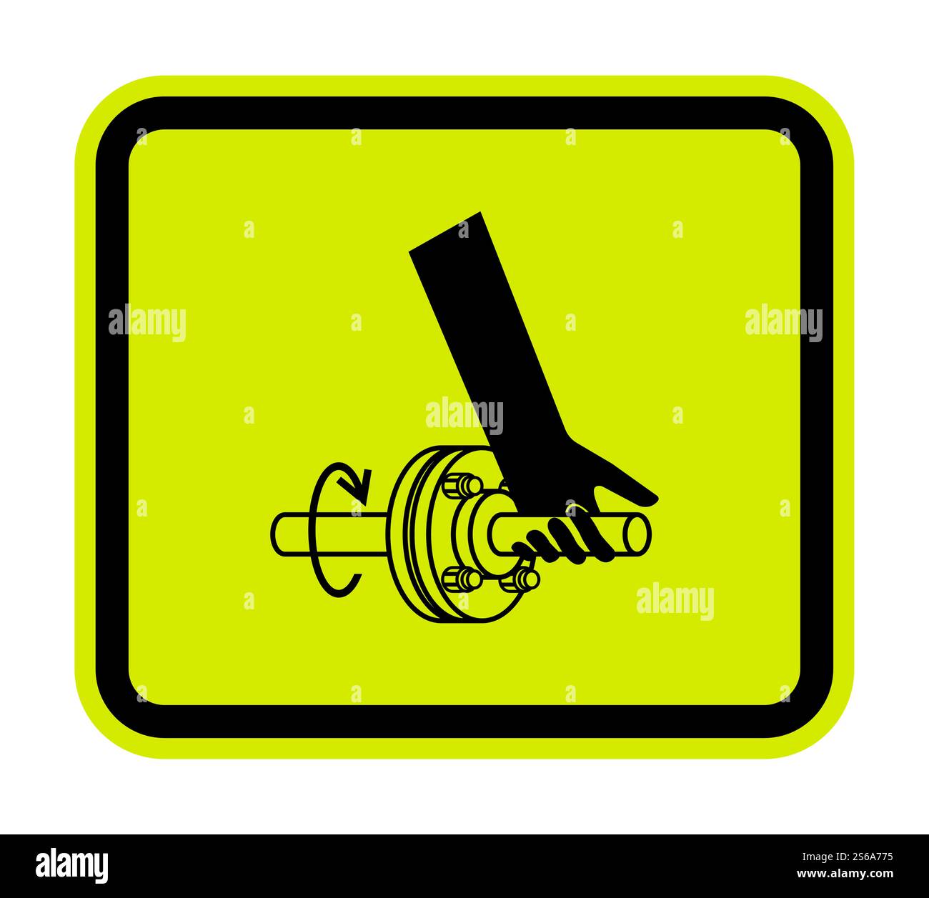 Entanglement Of Hand Rotating Shaft Symbol Sign Isolate On White ...