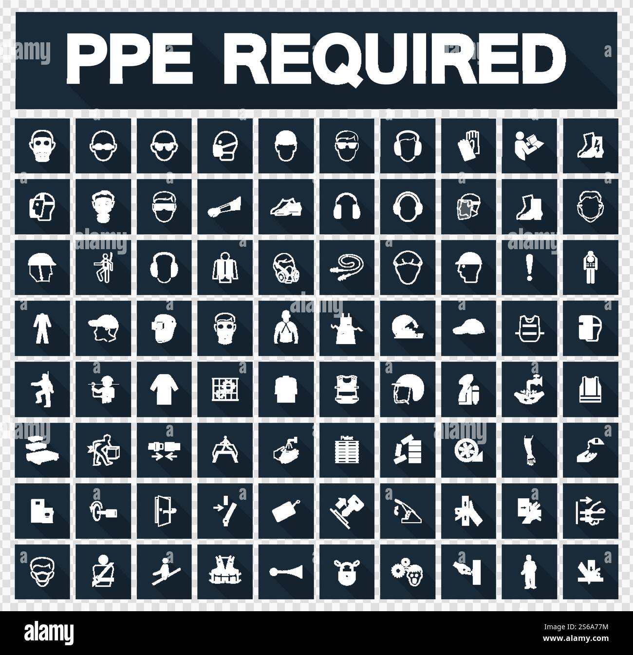 Required Personal Protective Equipment (PPE) Symbol,Safety Icon Stock ...