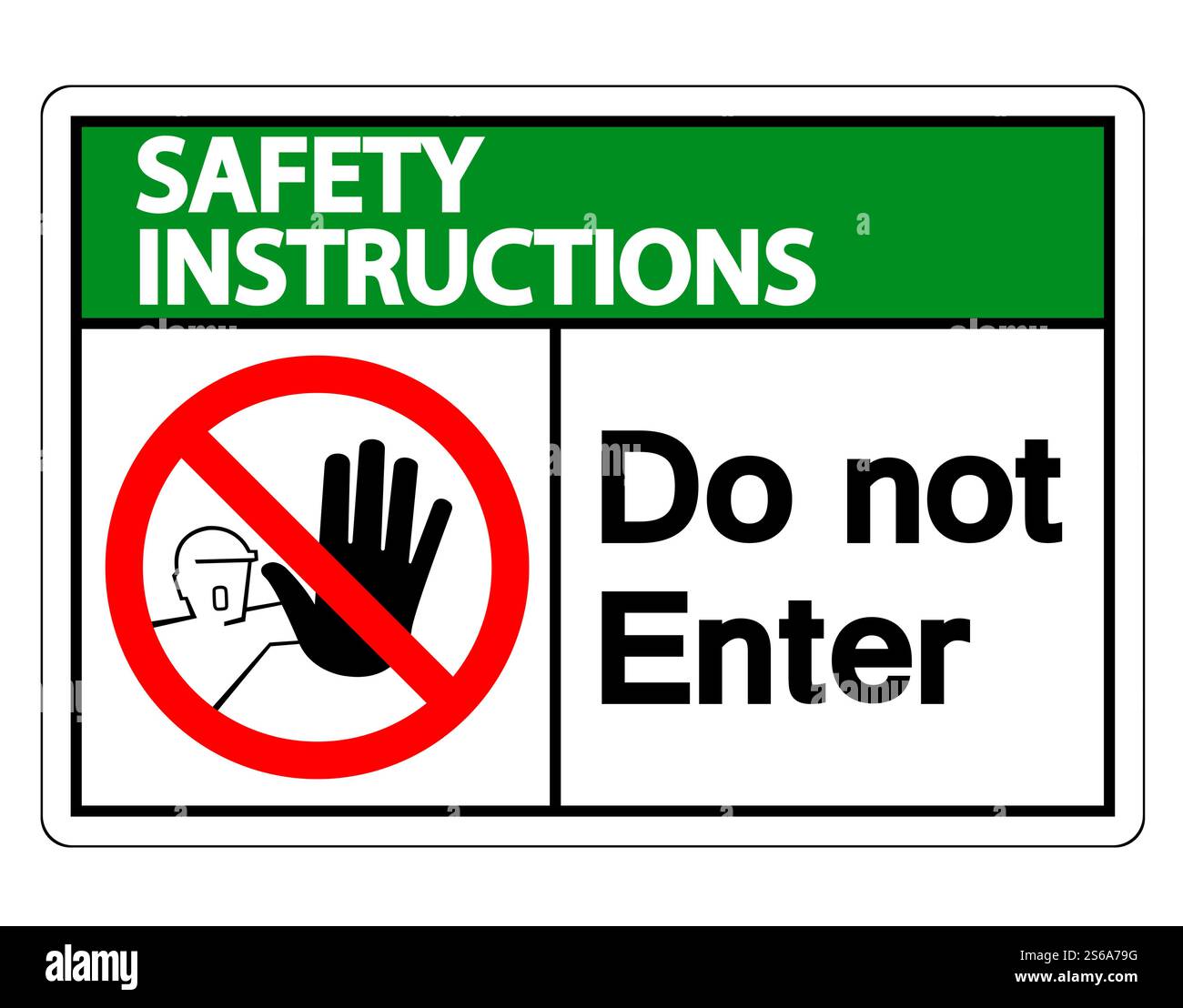 Safety instructions Do Not Enter Symbol Sign Isolate On White ...