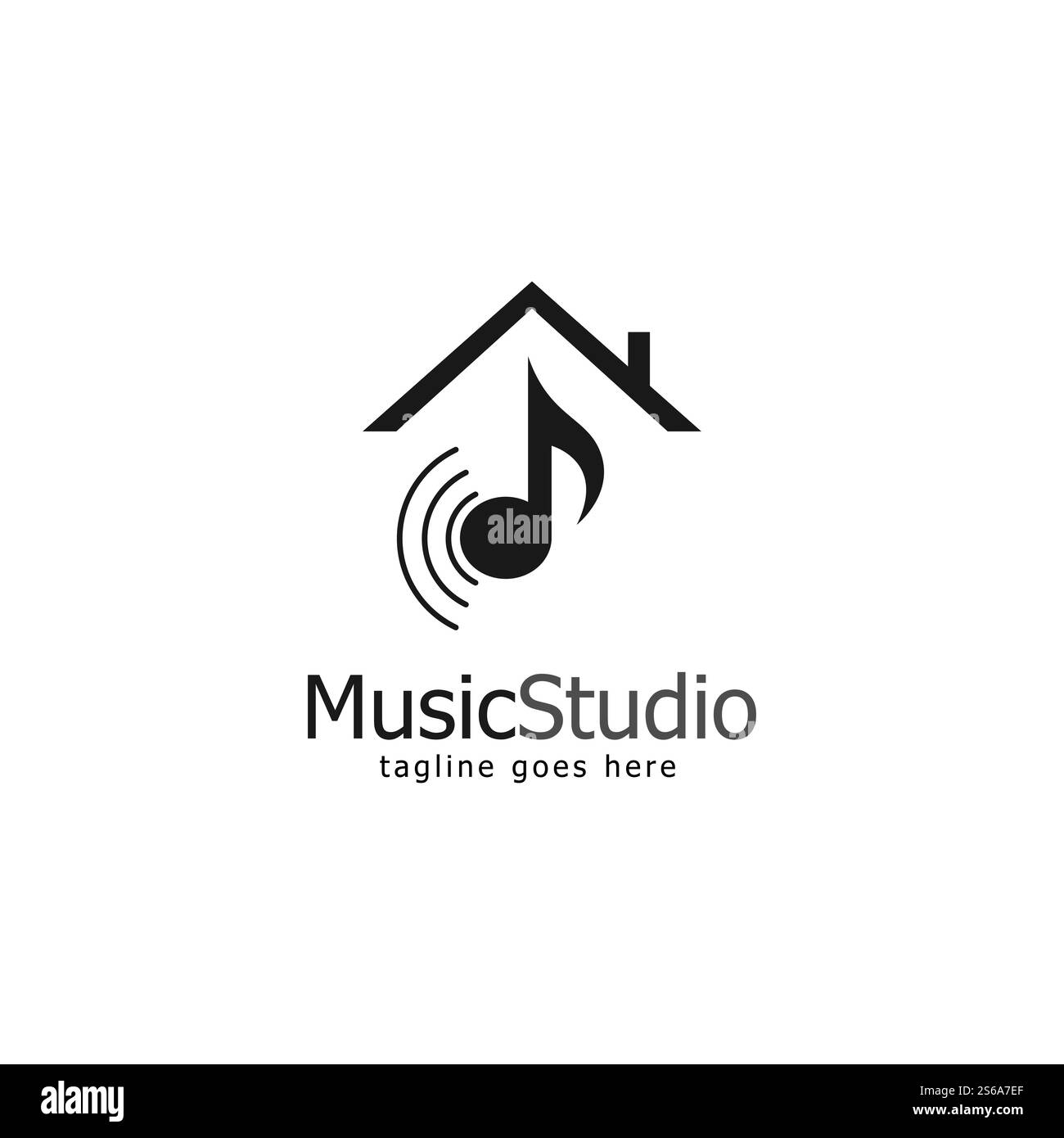 music studio logo template design vector Stock Vector Image & Art - Alamy