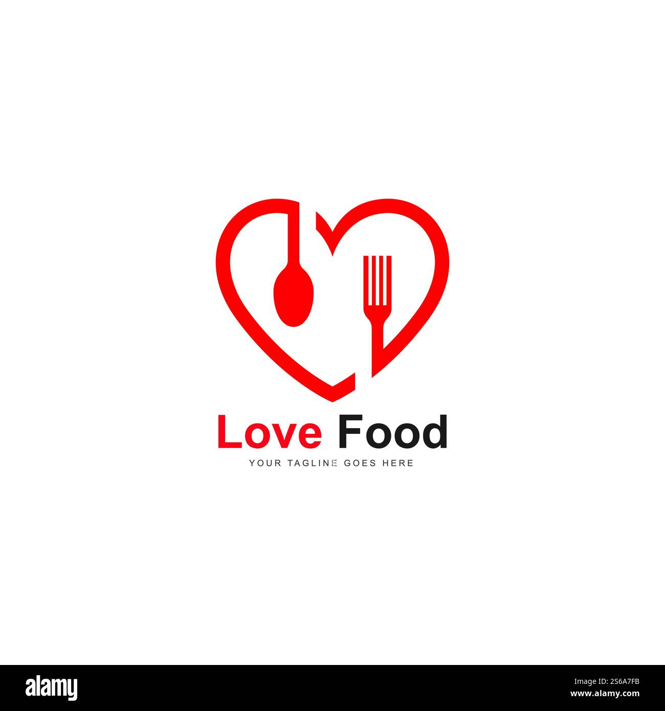 Love Food Logo Stock Vector Image & Art - Alamy