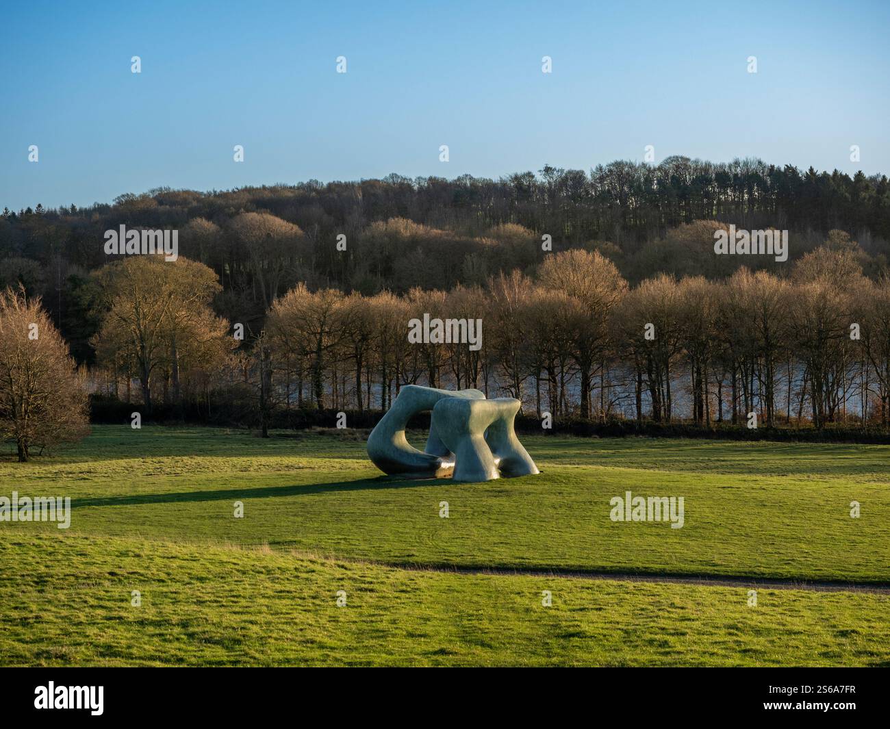 Large Two Forms by Henry Moore. Large bronze exhibits in the Country ...