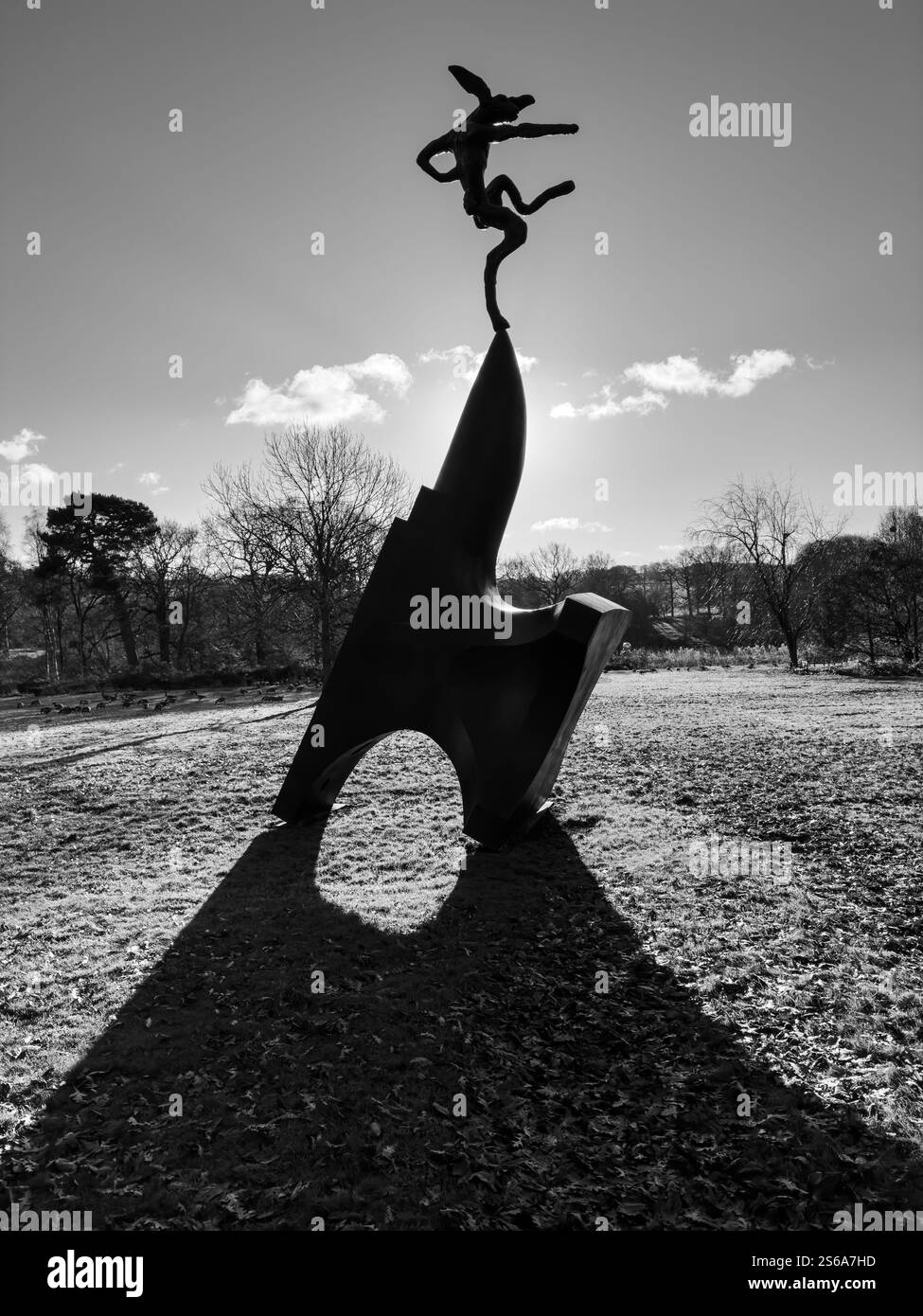 Silhouette of Large Nijinski on Anvil Point, bronze sculpture by Barry ...