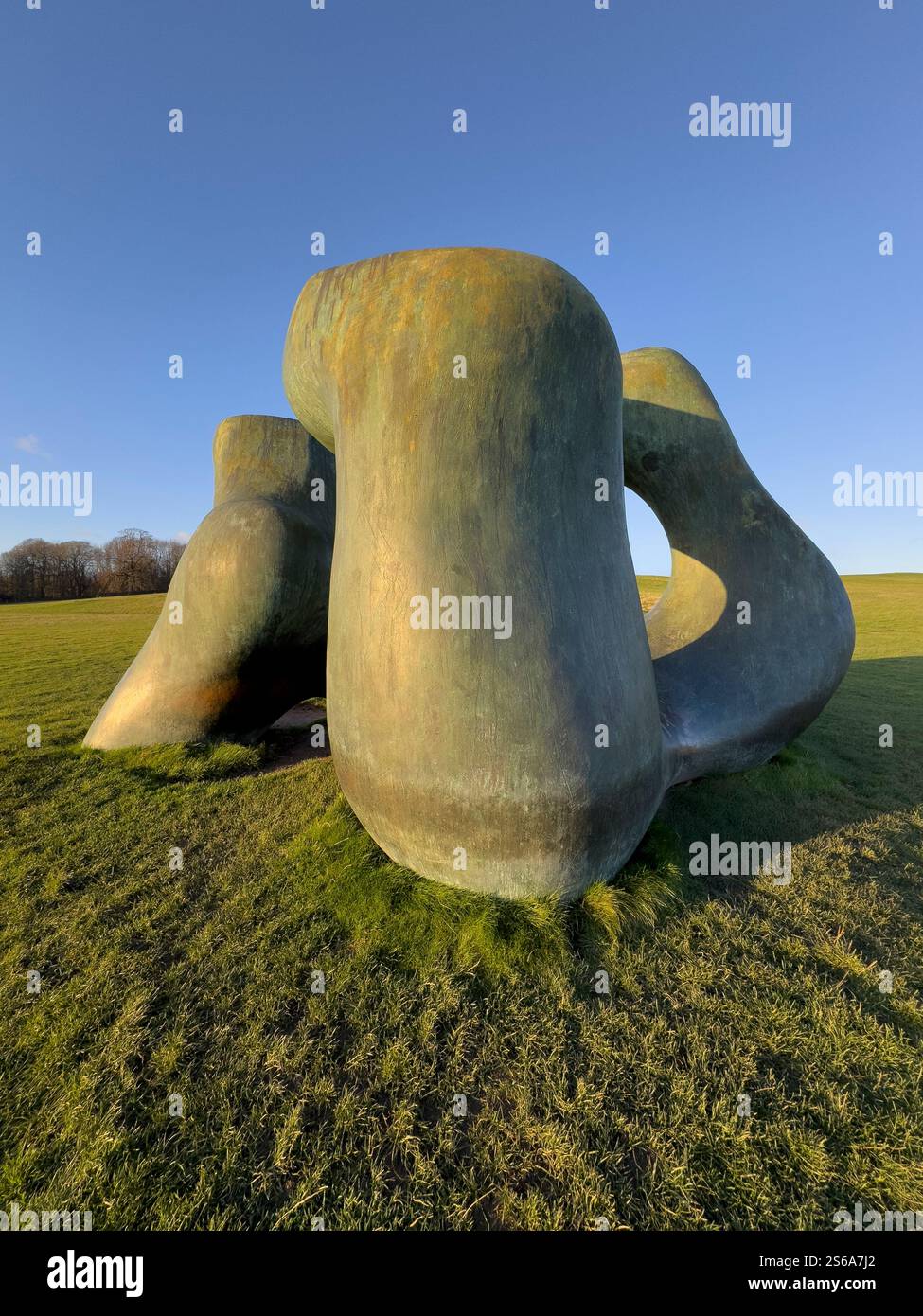 Large Two Forms by Henry Moore. Large bronze exhibits in the Country ...