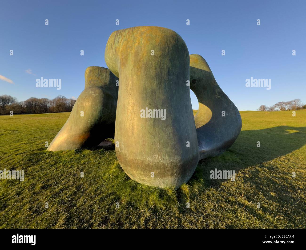 Large Two Forms by Henry Moore. Large bronze exhibits in the Country ...