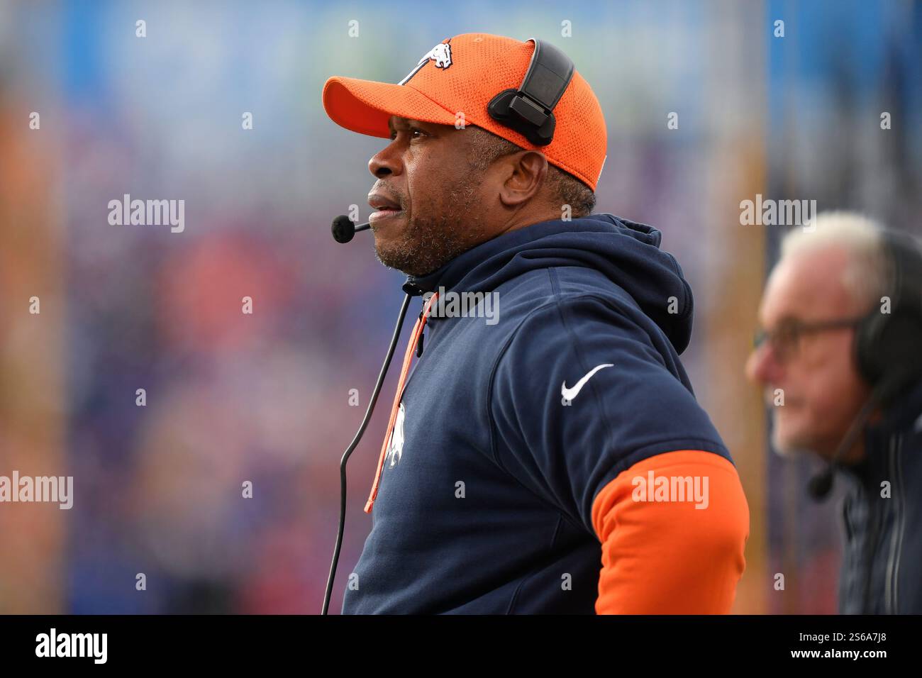 Denver Broncos defensive coordinator Vance Joseph watches play during ...