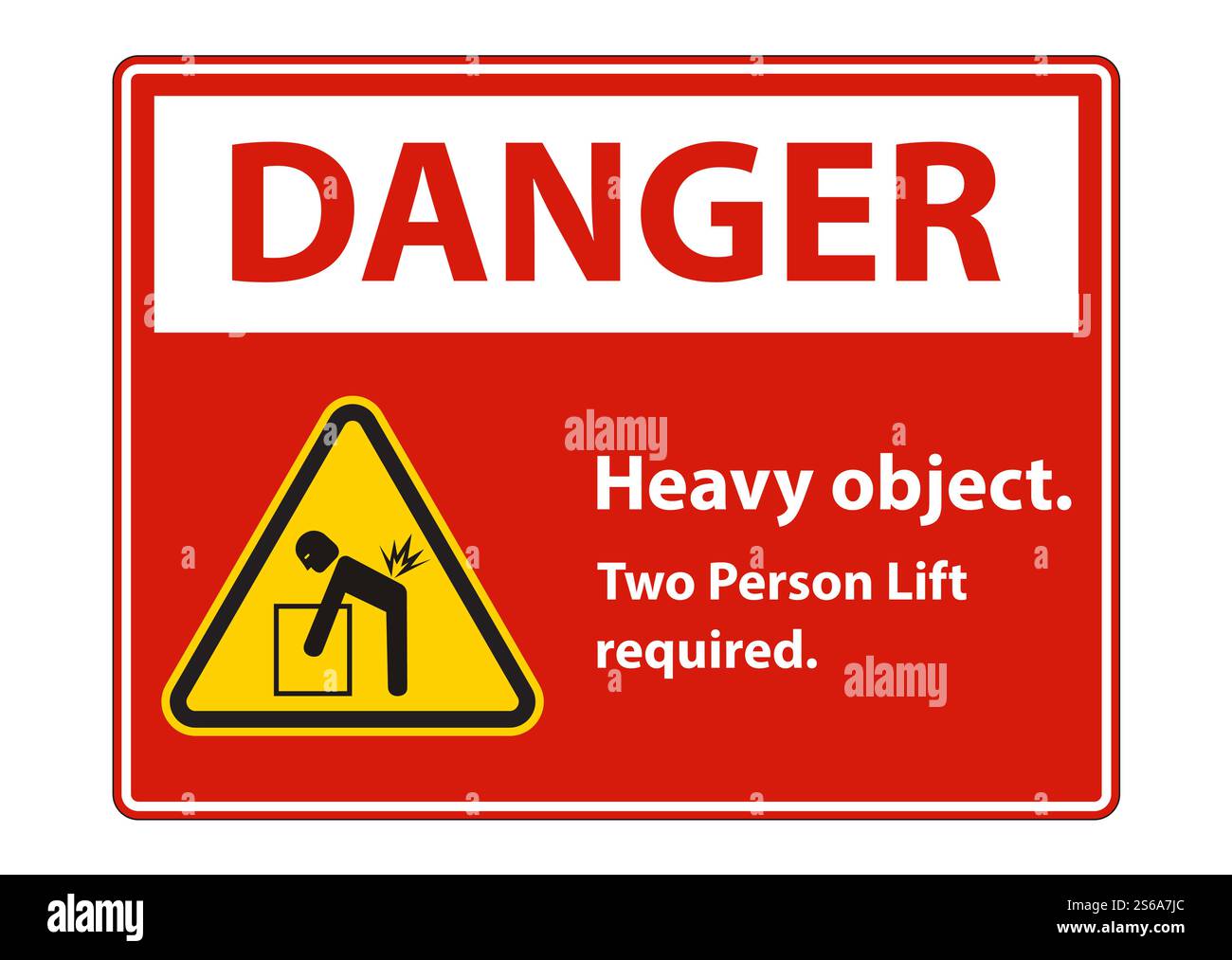 Heavy Object,Two Person Lift Required Sign Isolate On White Background ...