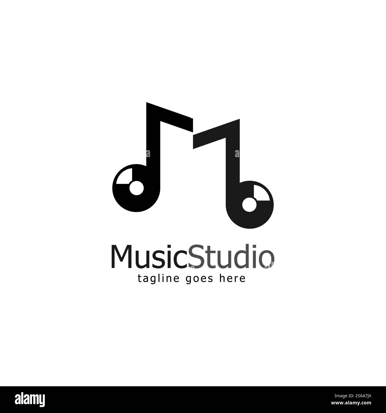 music studio logo template design vector Stock Vector Image & Art - Alamy