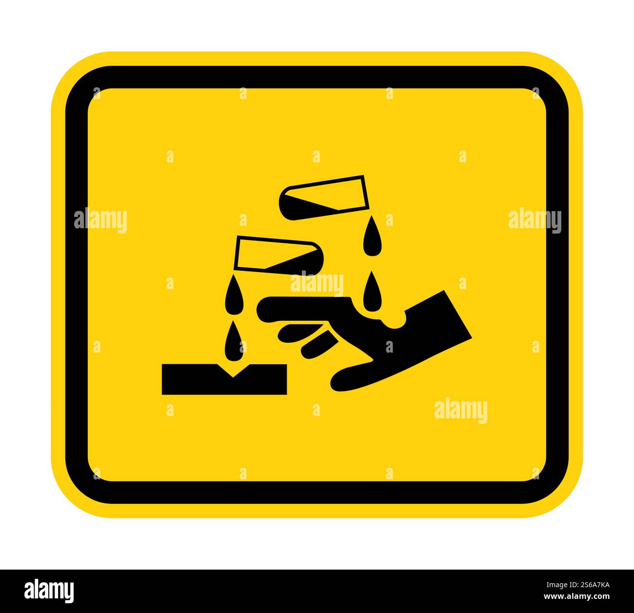 Beware Corrosive Substance Symbol Isolate On White Background,Vector Illustration Stock Vector ...