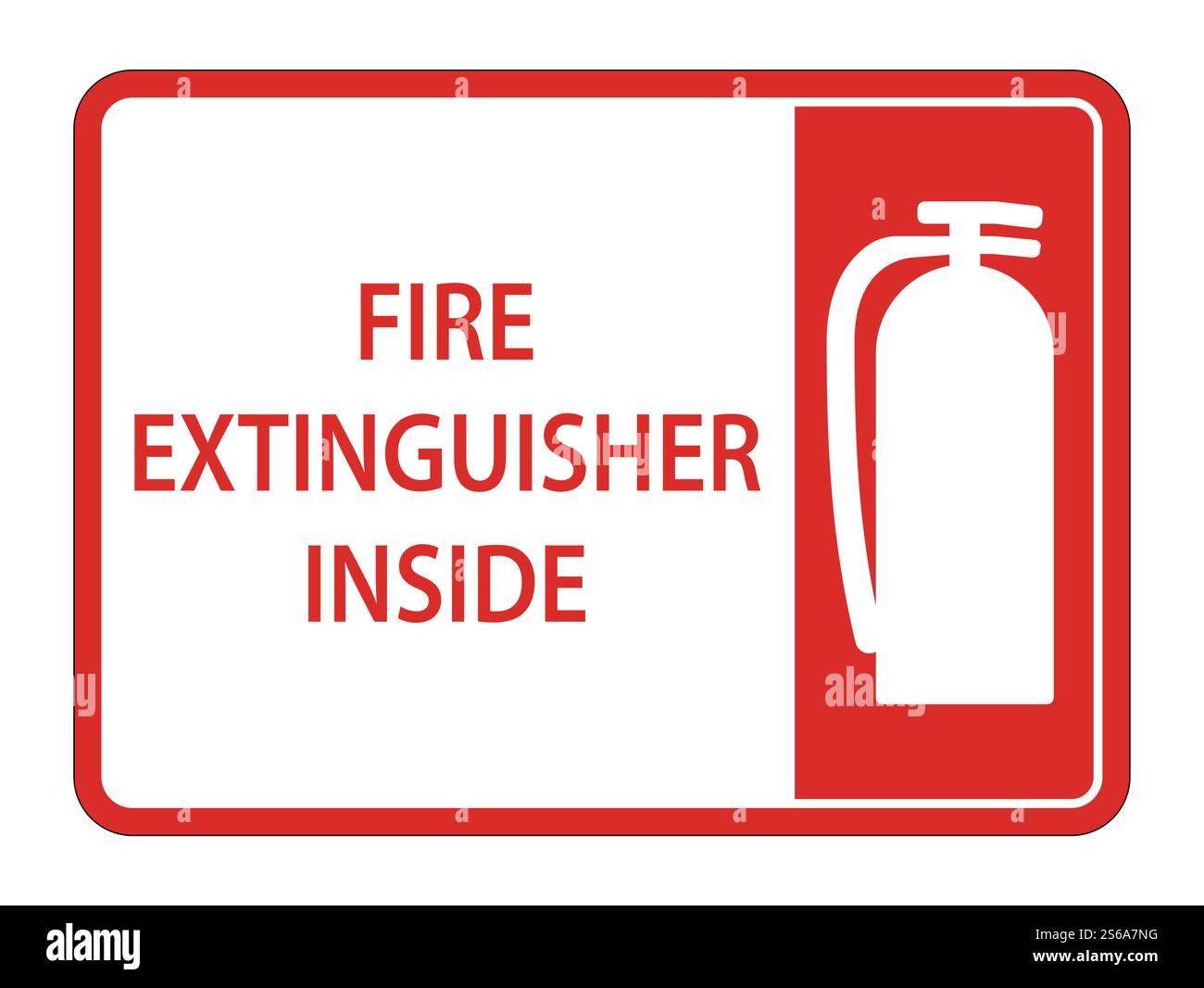 Fire Extinguisher Inside Sign on white background,Vector illustration ...