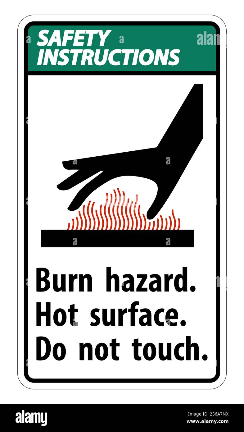 Safety Instructions Burn hazard,Hot surface,Do not touch Symbol Sign ...
