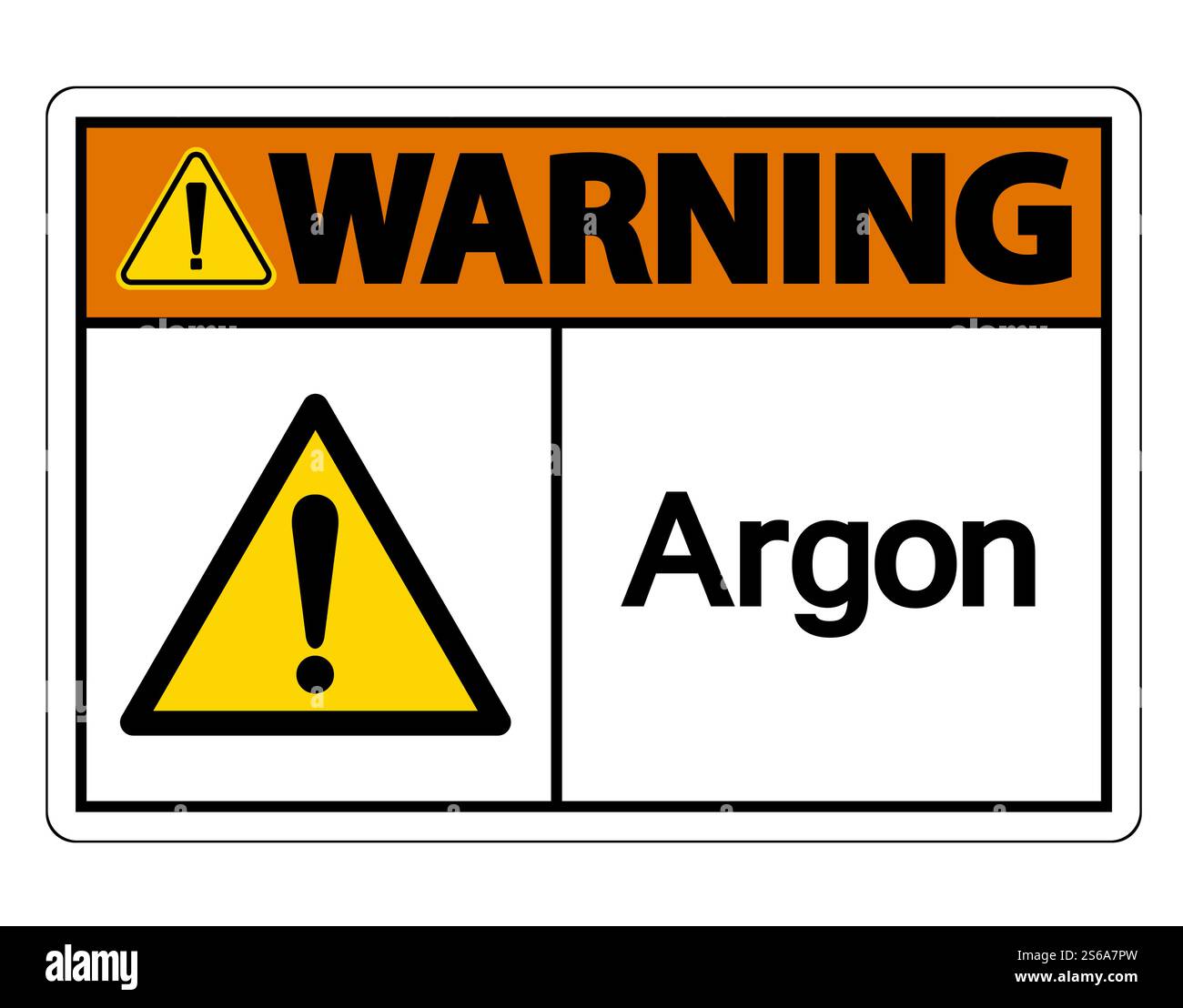 Warning Argon Symbol Sign Isolate On White Background,Vector ...