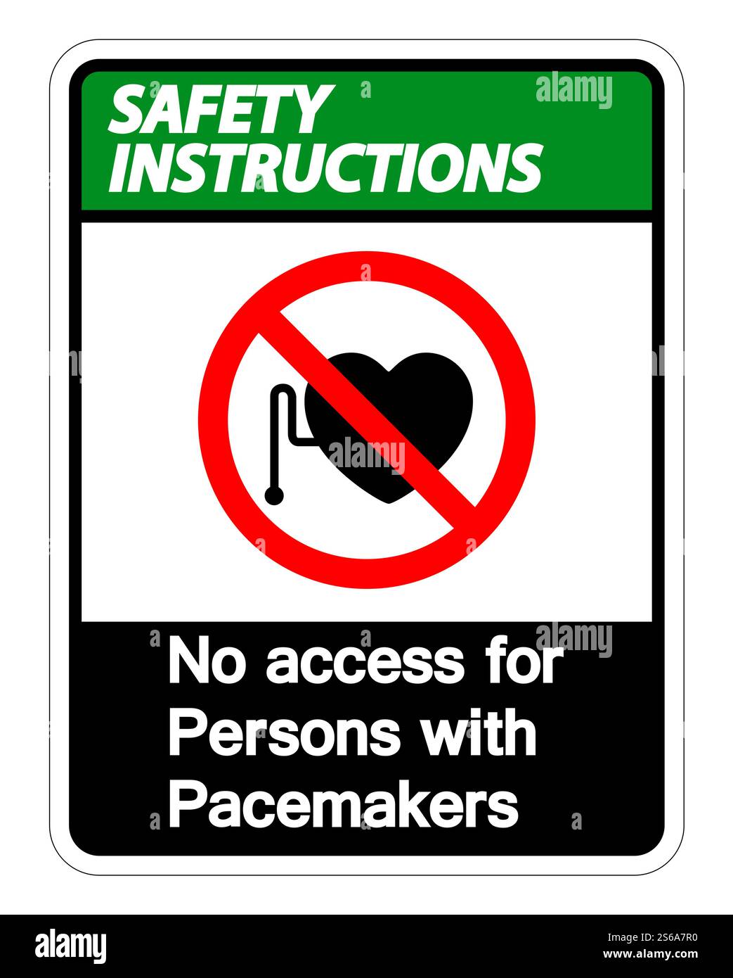 Safety instructions No Access For Persons With Pacemaker Symbol Sign ...