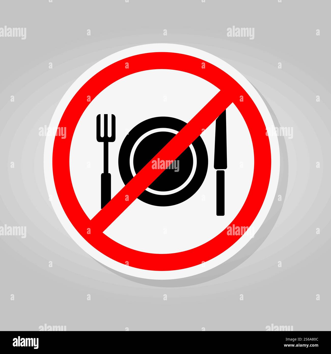 No Eating Symbol Sign Isolate On White Background,Vector Illustration ...