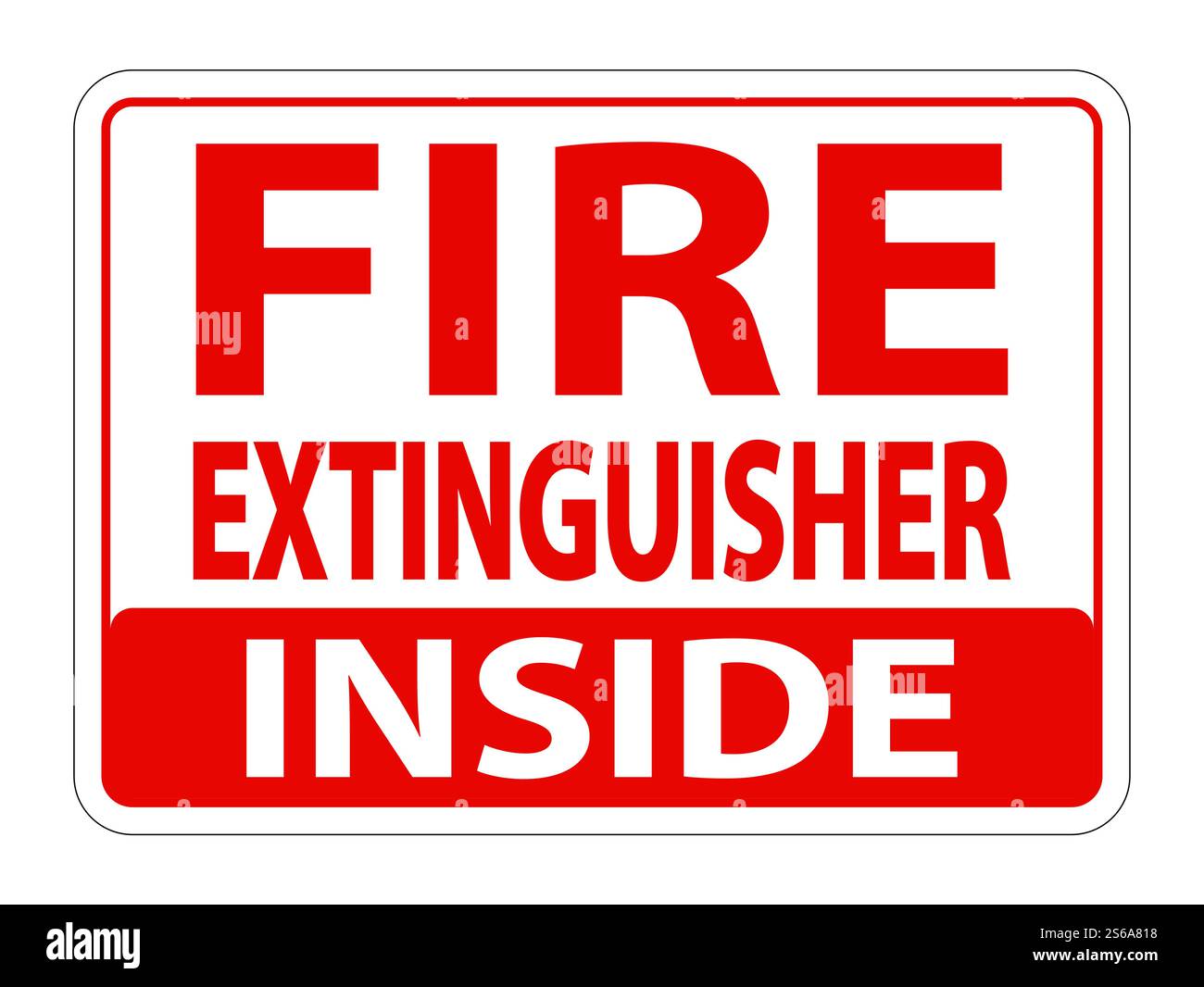 Fire Extinguisher Inside Sign on white background,Vector llustration ...
