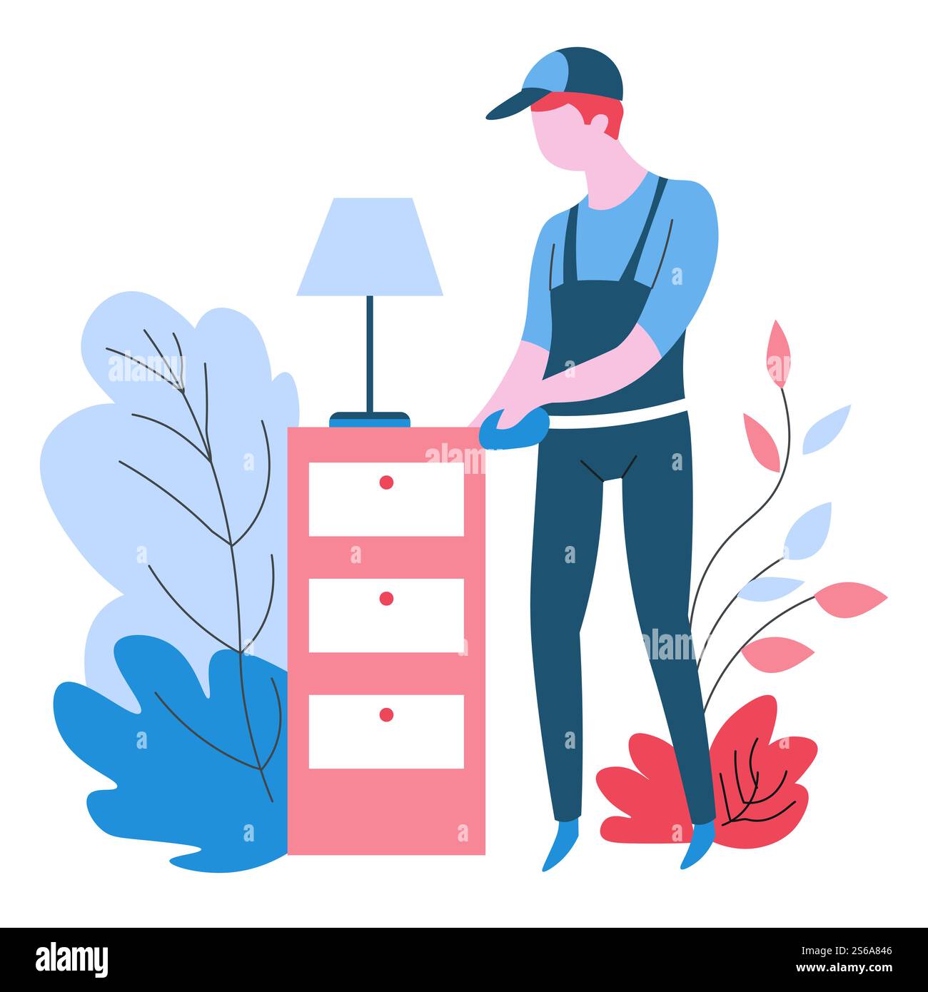 Cleaning dust of plant leaves Stock Vector Images - Alamy